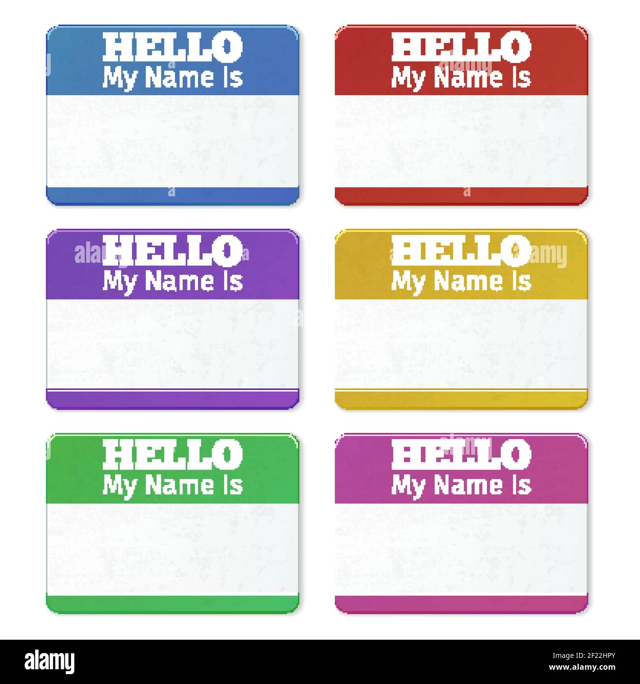 Hello My Name Is... Introduction cards, labels and badges set. Tag ...