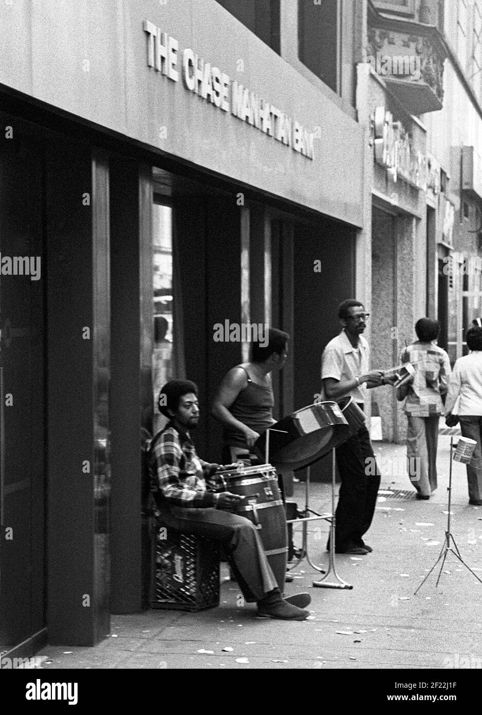 Street musicians. New York, USA, 1977 Stock Photo - Alamy