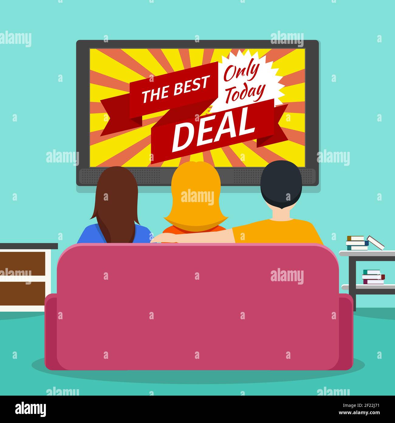 Tv show ad Stock Vector Images - Alamy