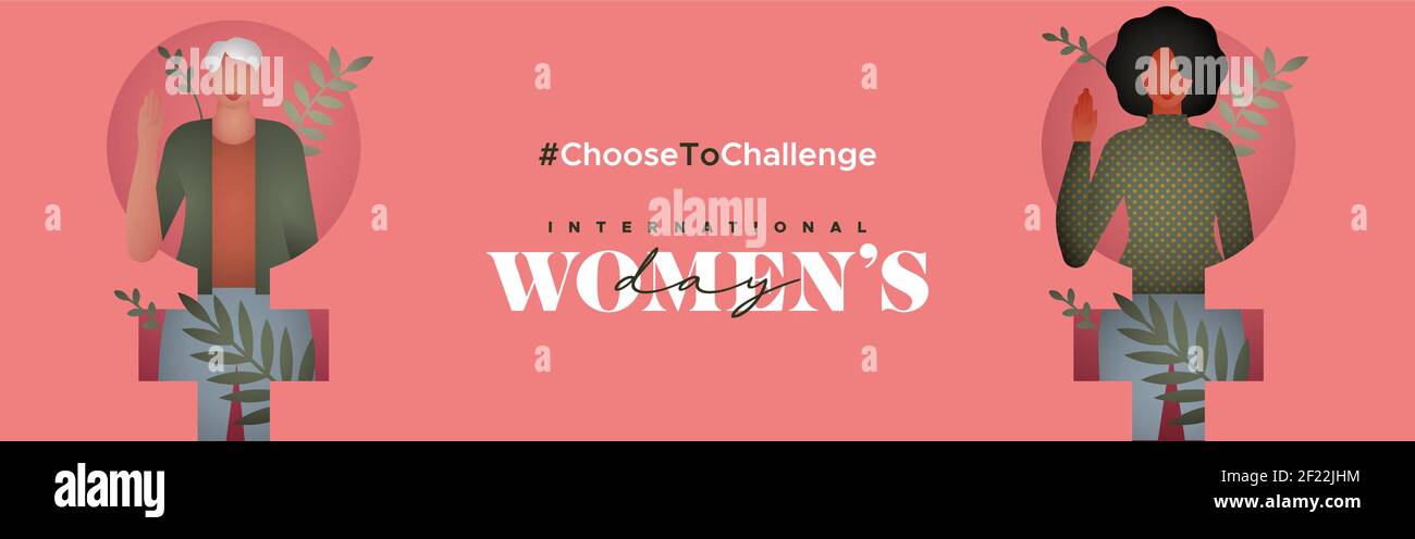 International Women's Day greeting card illustration. Choose to ...