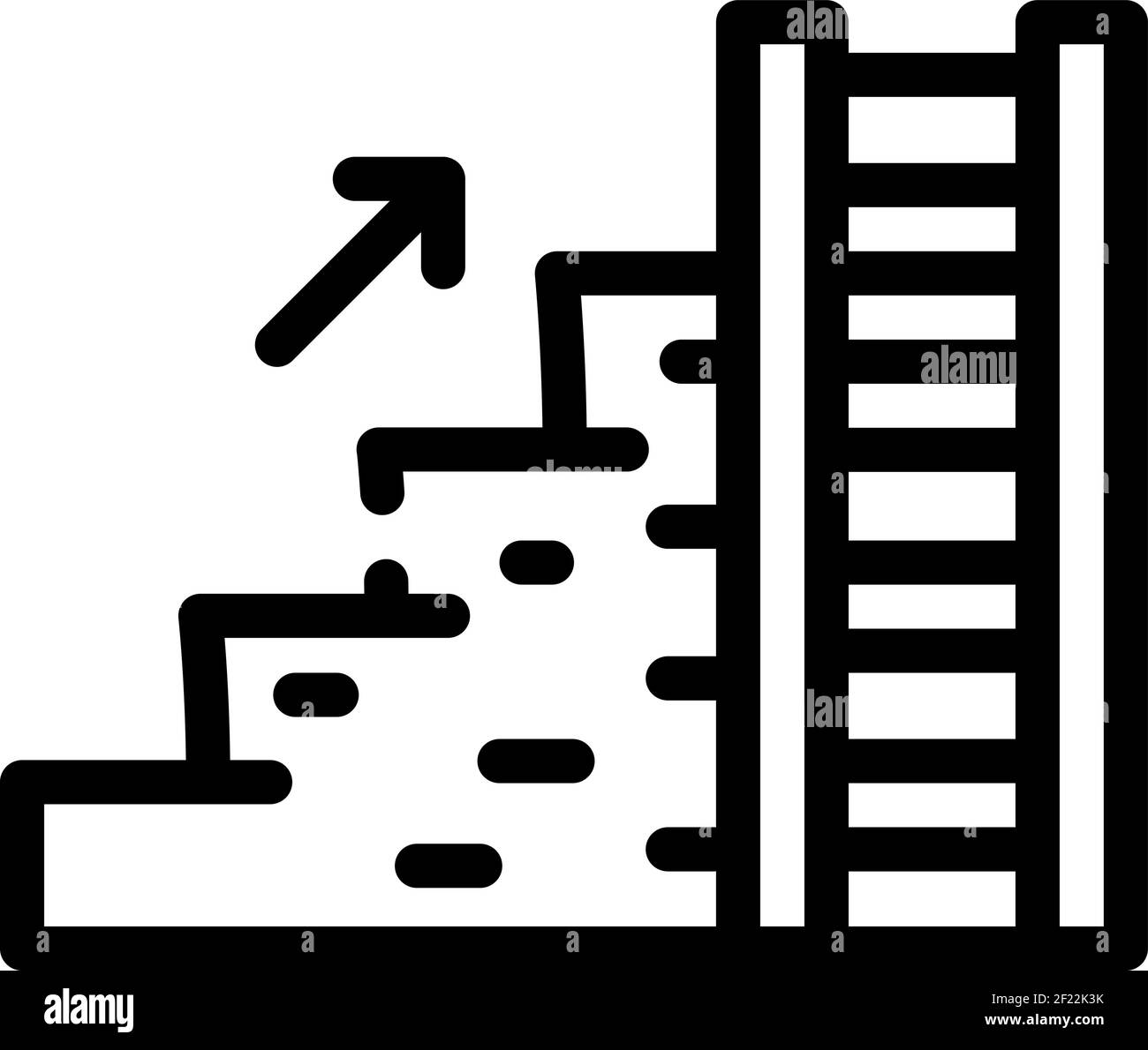 Target ladder icon outline Stock Vector Images - Alamy