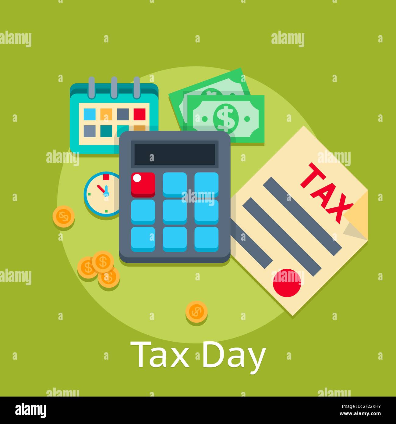 Tax payment vector flat business finance concept background. Financial ...