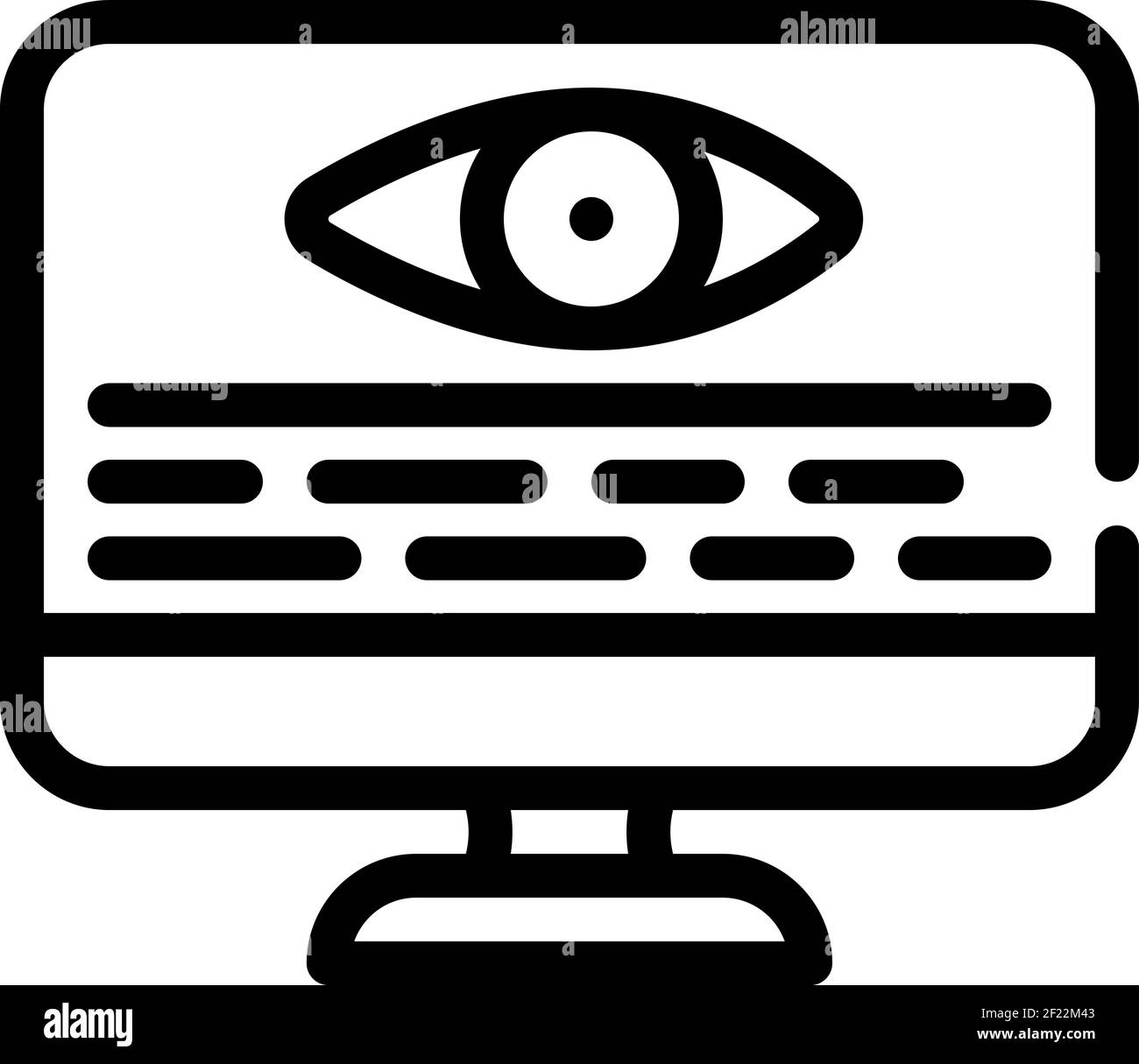 digital observation line icon vector illustration line Stock Vector ...