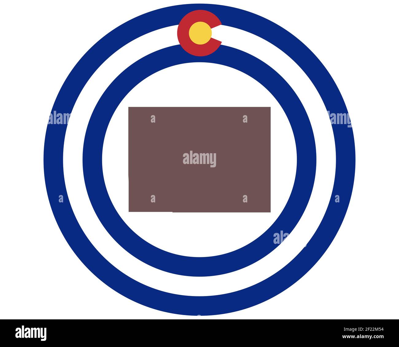Map of Colorado on background with flag Stock Photo - Alamy