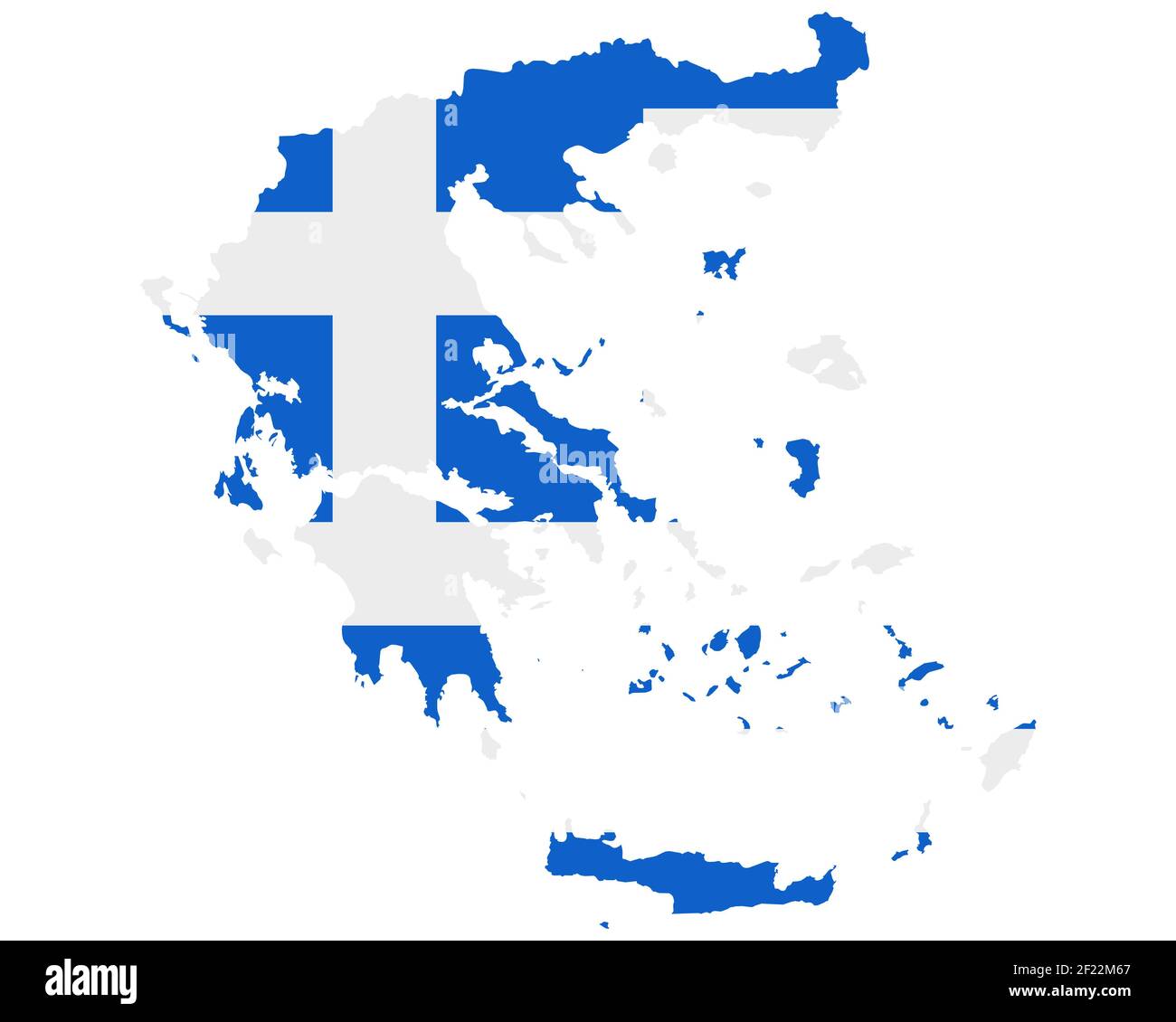 Flag in map of Greece Stock Photo - Alamy