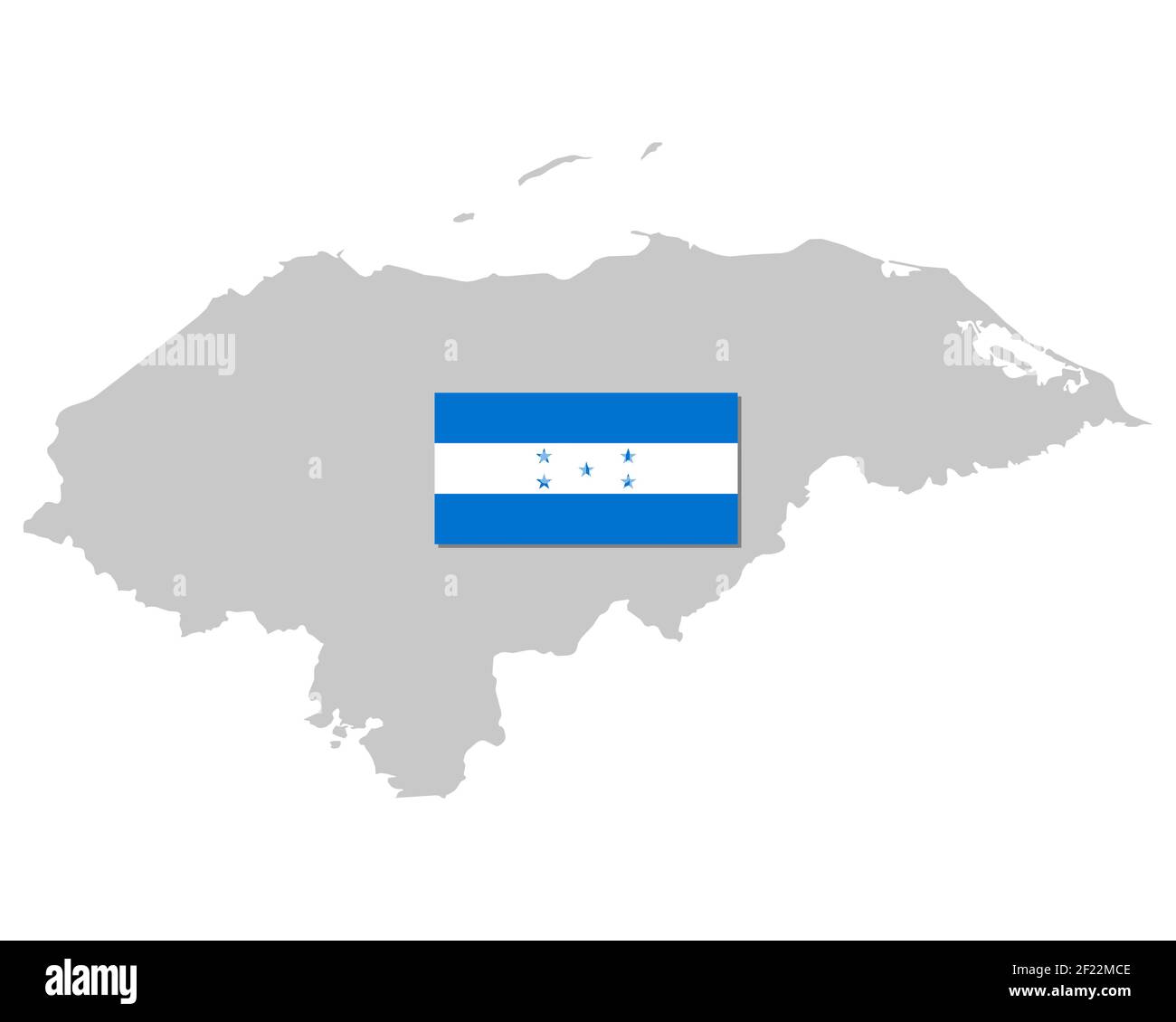 Flag and map of Honduras Stock Photo - Alamy