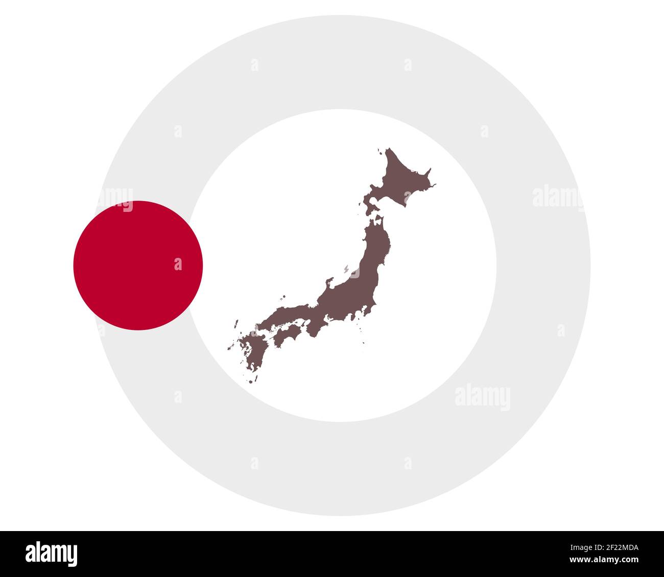 Map of Japan on background with flag Stock Photo - Alamy