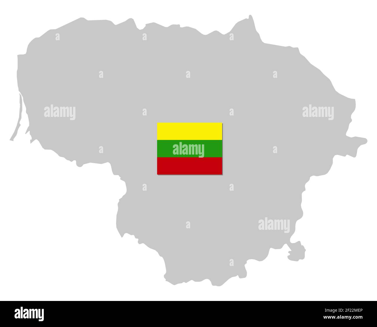 Flag and map of Lithuania Stock Photo - Alamy