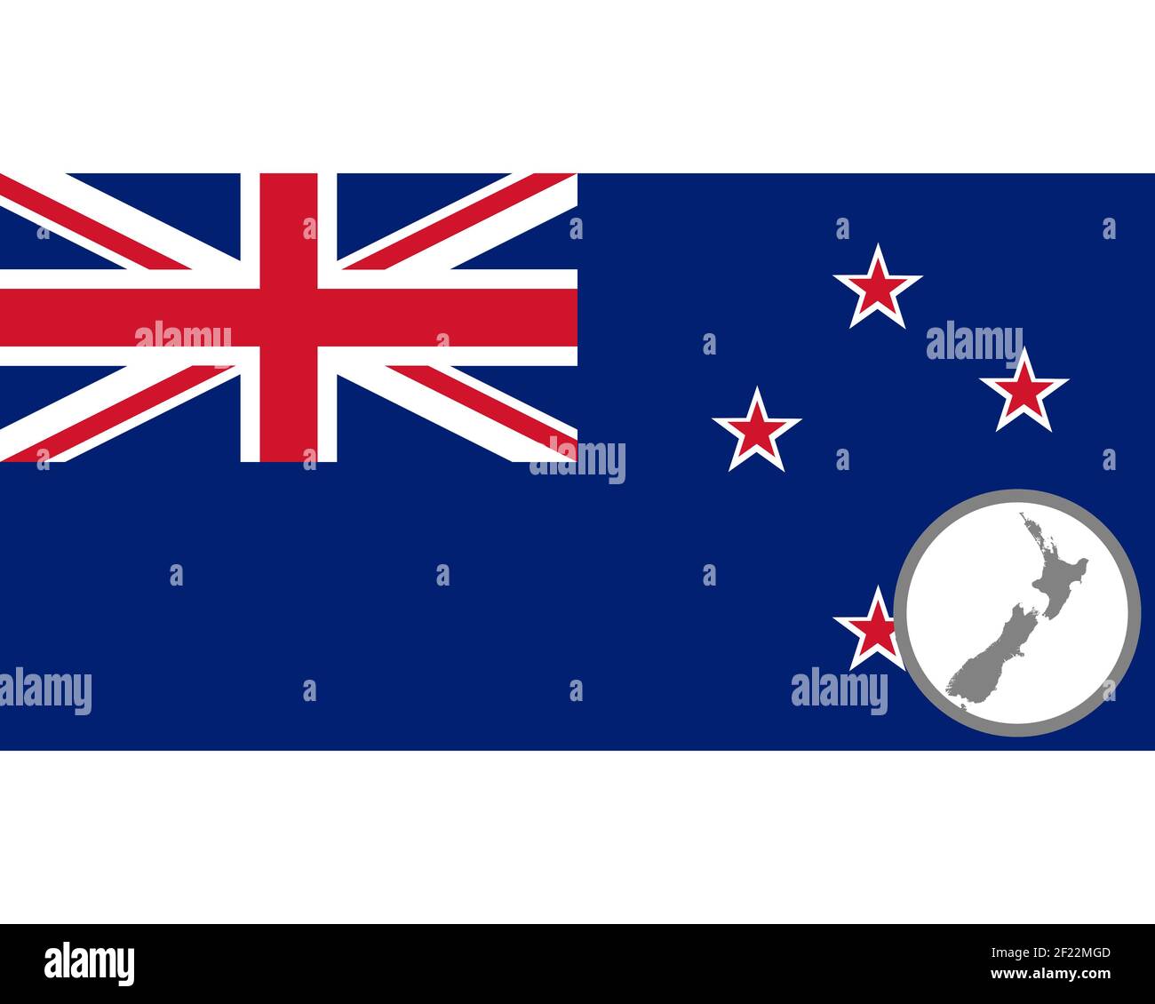 Flag and map of New Zealand Stock Photo - Alamy