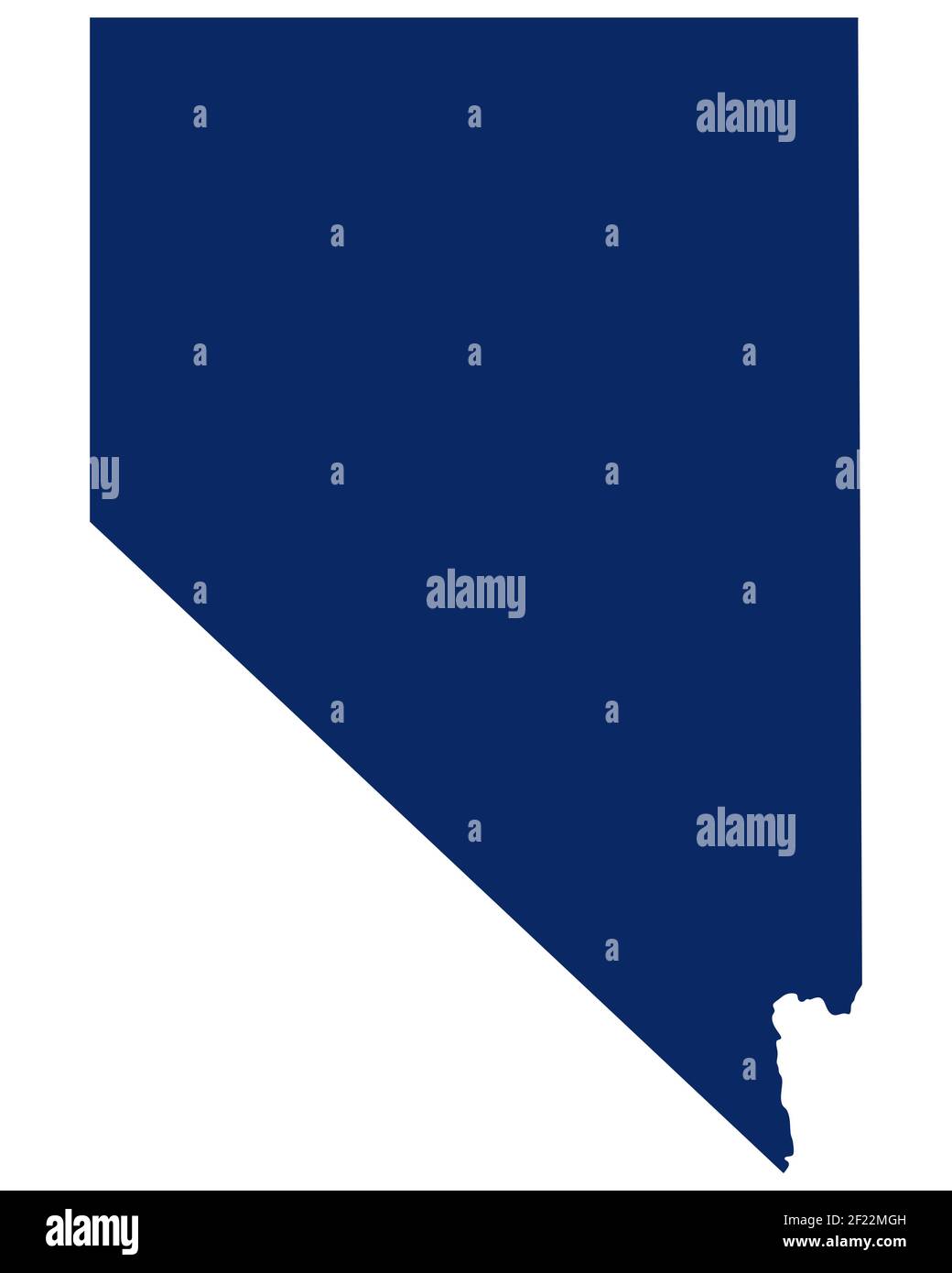 Map of Nevada in blue colour Stock Photo - Alamy