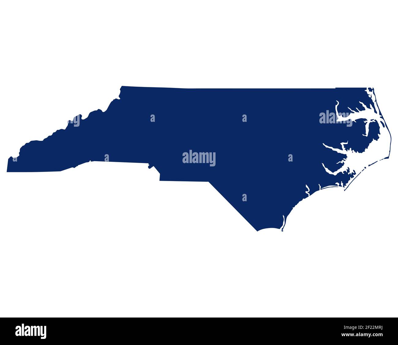 Map of North Carolina in blue colour Stock Photo - Alamy