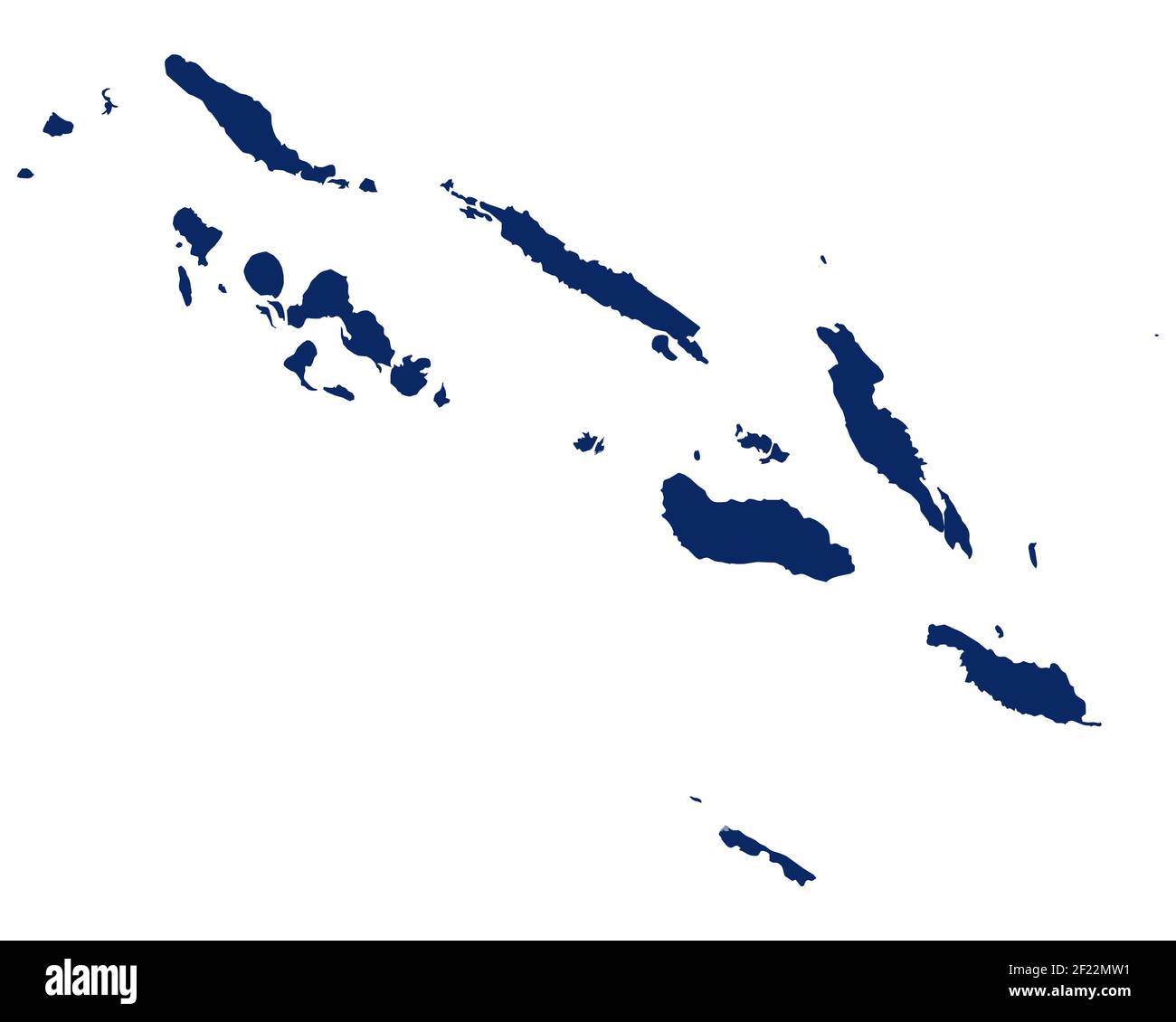 Map of the Solomon Islands in blue colour Stock Photo - Alamy