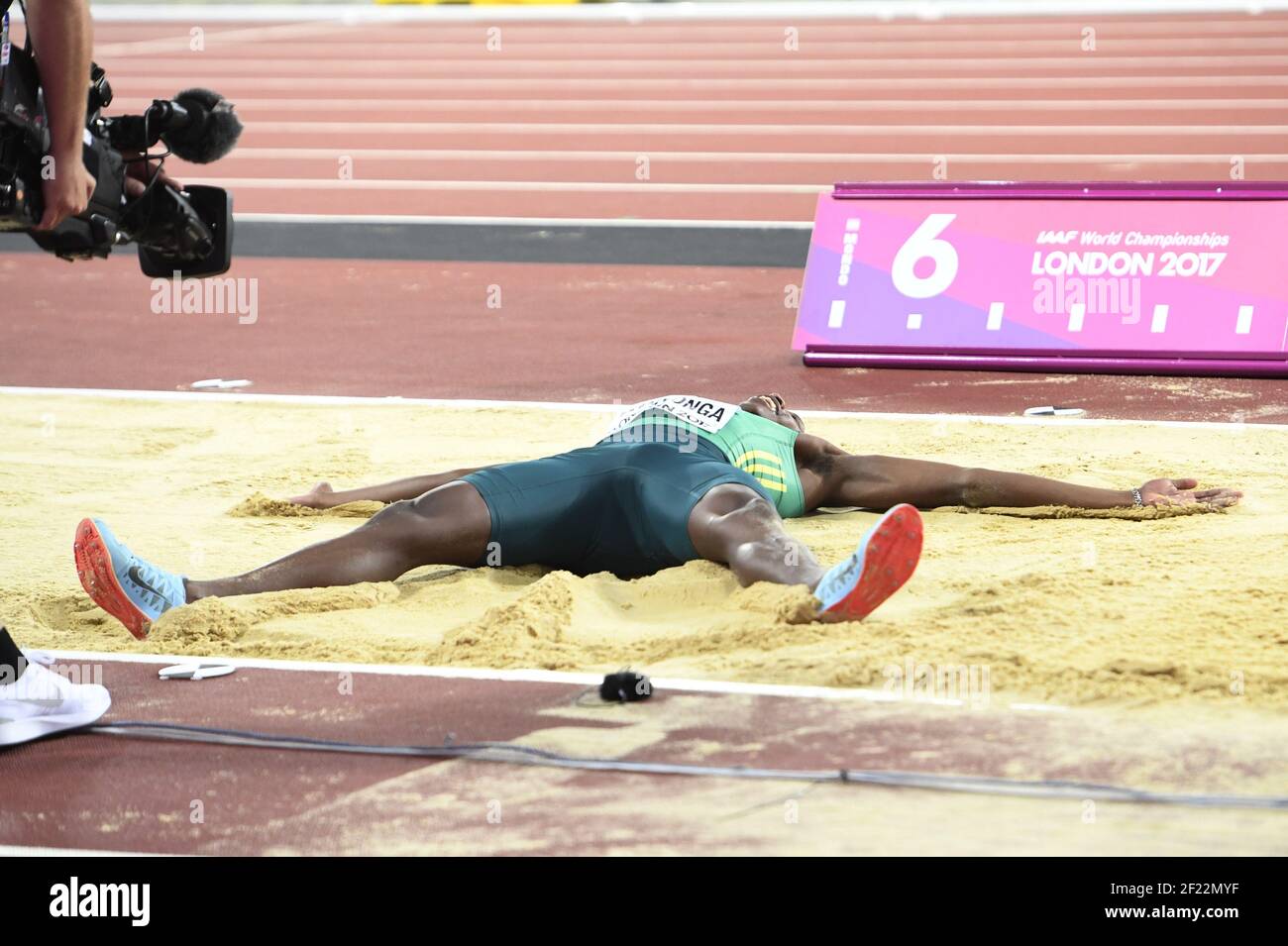 Luvo Manyonga (RSA) competes and wins the Gold medal on Long Jump Men ...