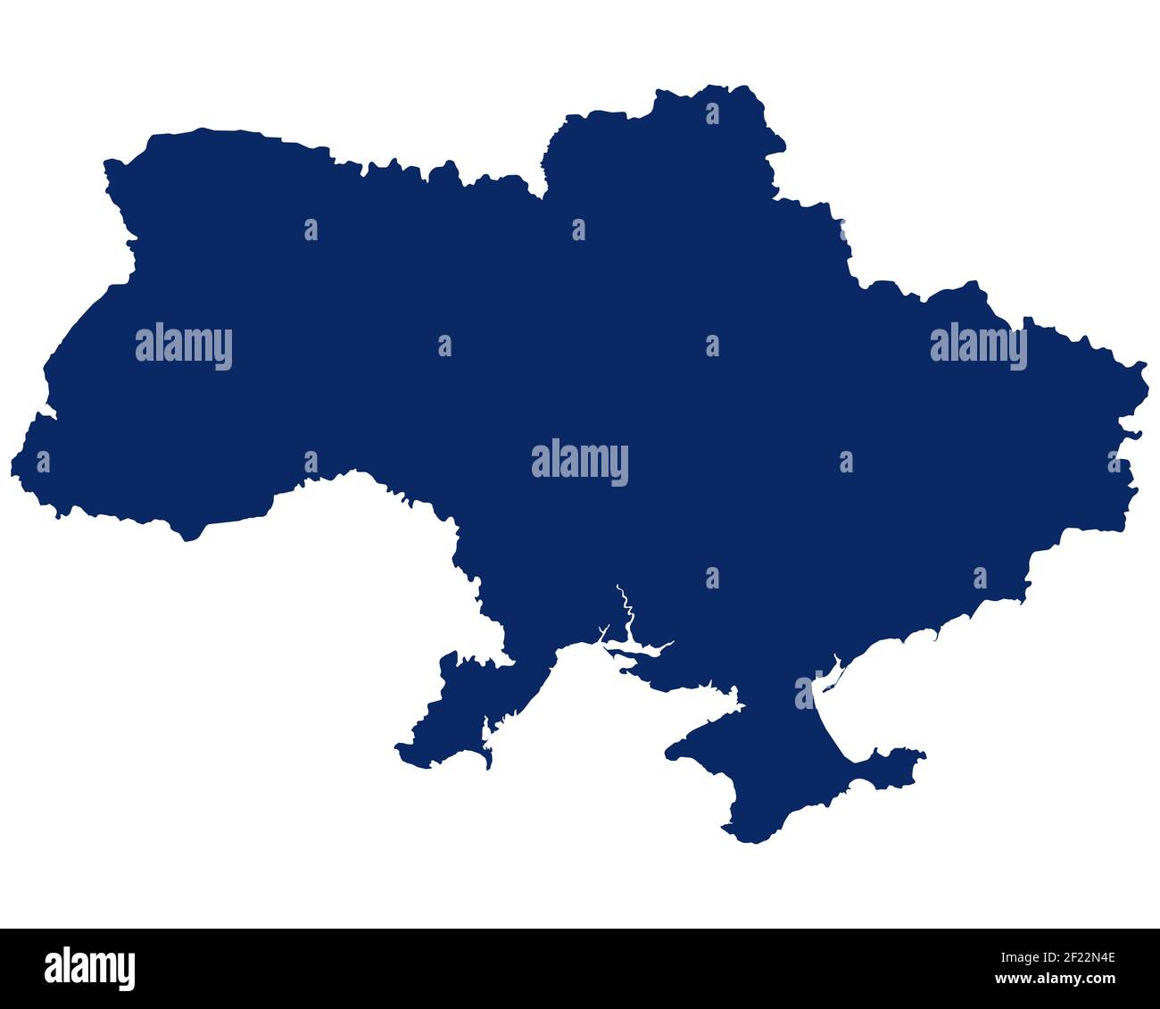 Map of Ukraine in blue colour Stock Photo - Alamy
