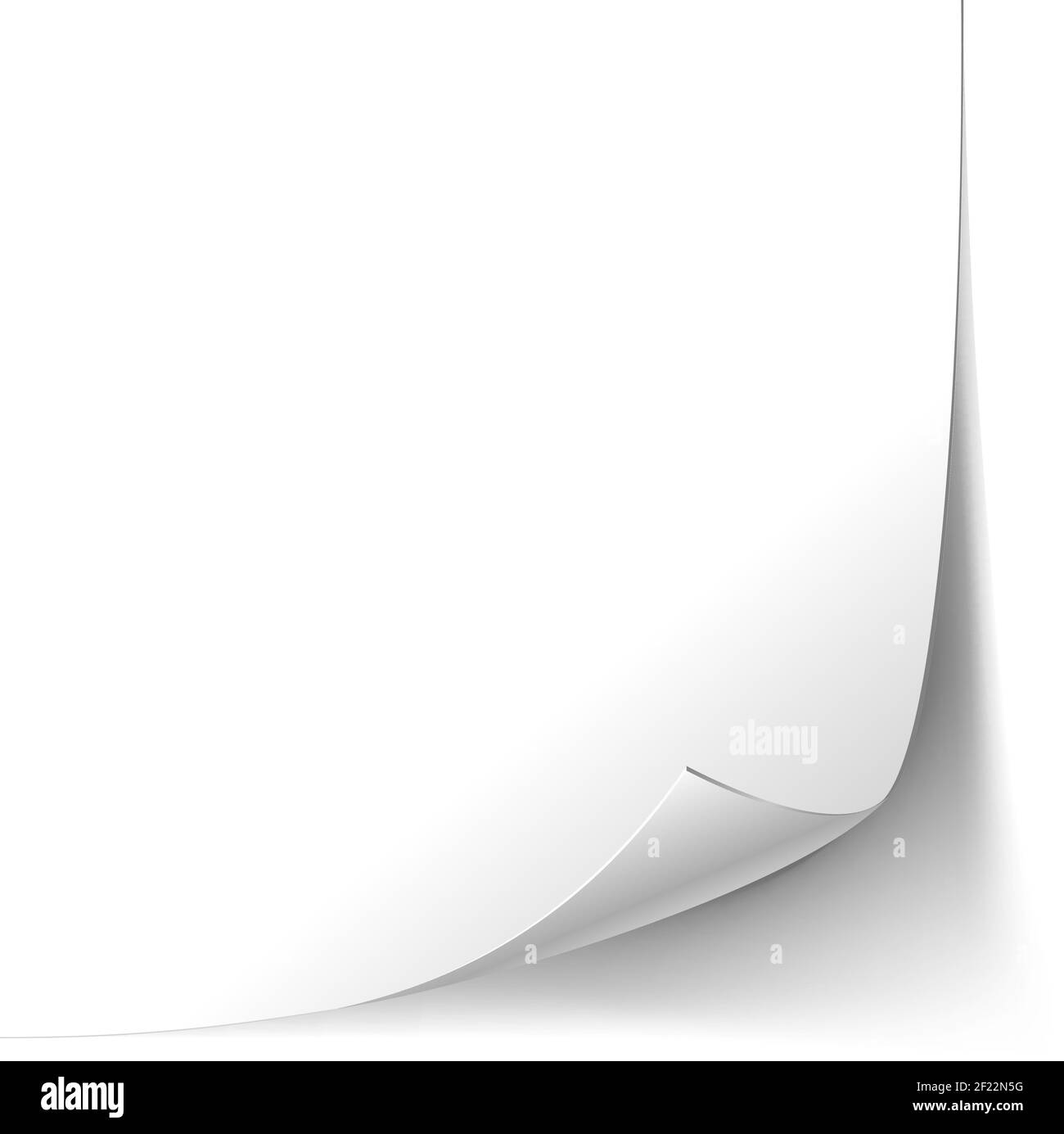 Vector White Page Curl Paper Corner isolated on white background. EPS10 ...