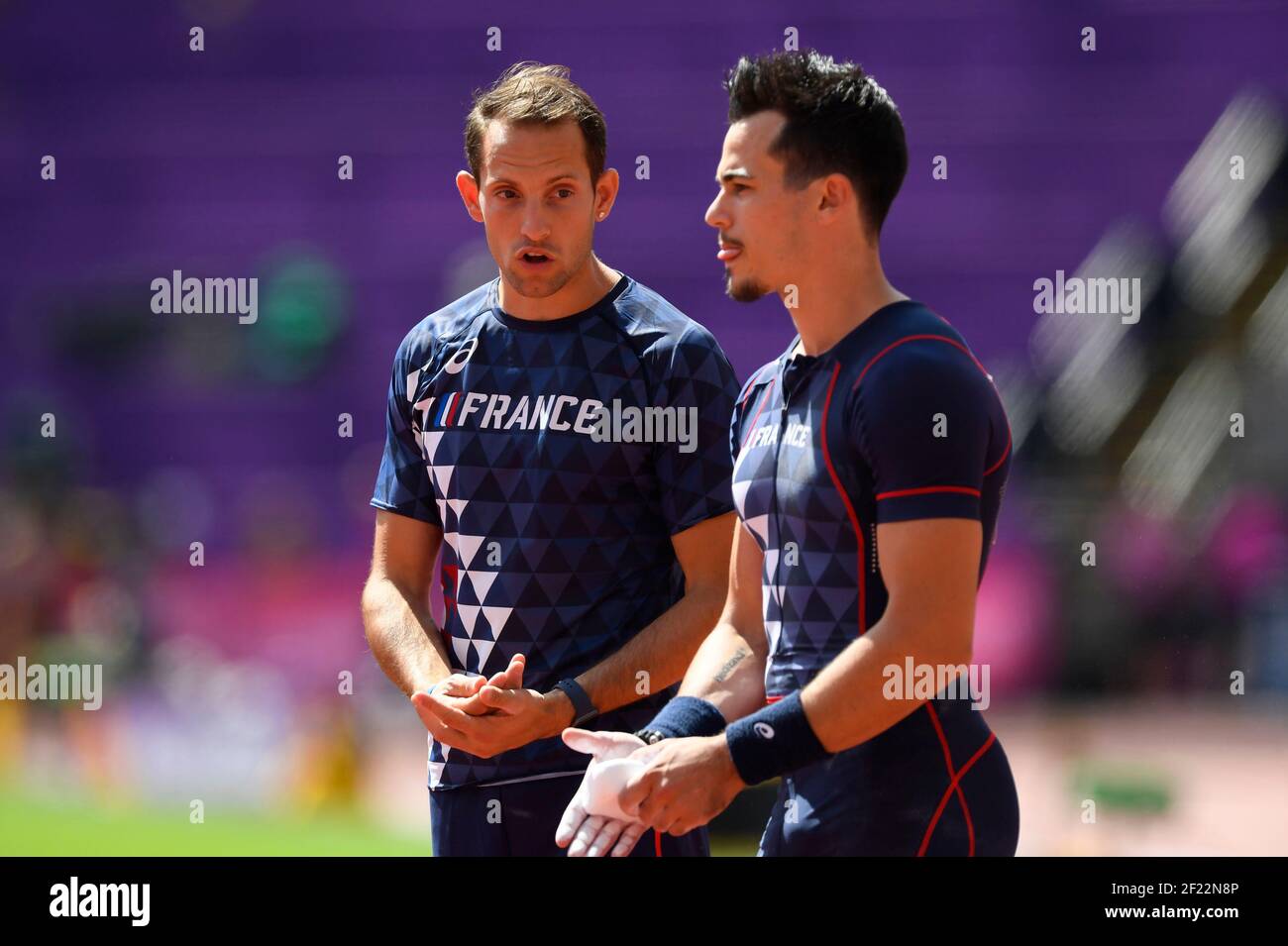 Renaud Lavillenie and Kevin Menaldo (FRA) compete in Pole Vault Men ...