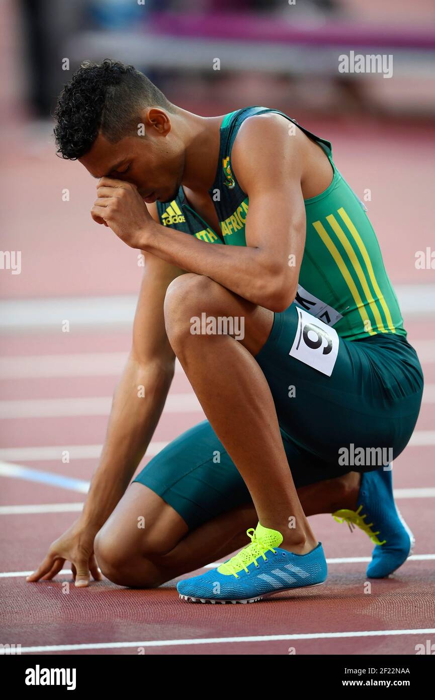 Wayde Van Niekerk (RSA) competes in 400 Metres Hurdles Men during the ...