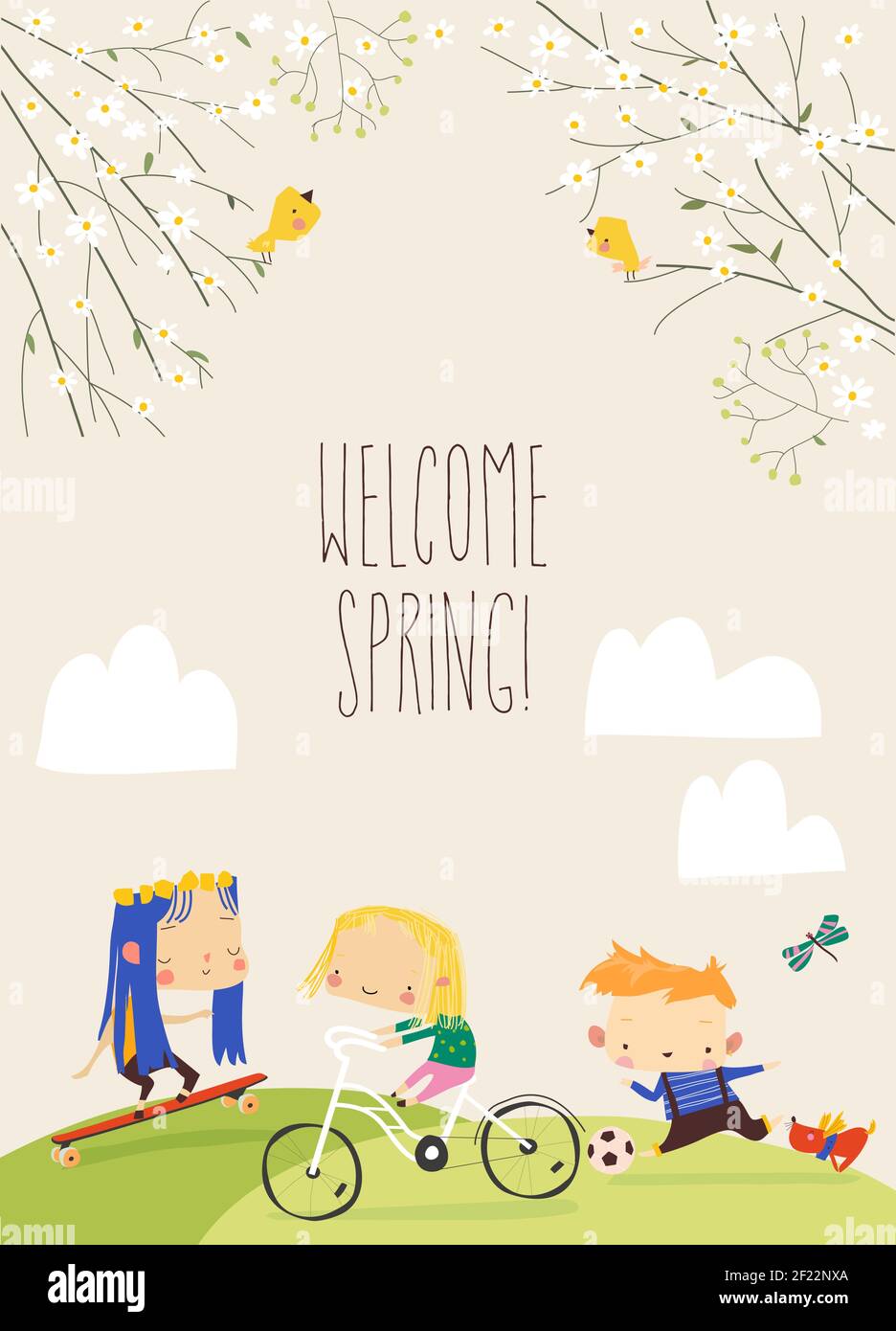 Spring active Stock Vector Images - Alamy