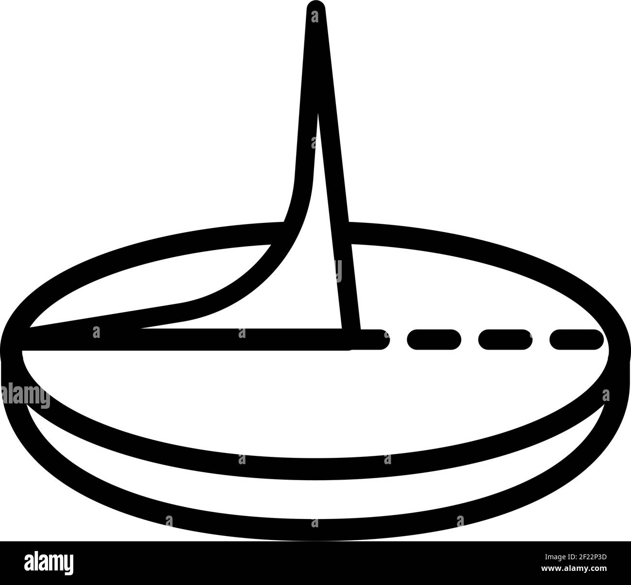 Sundial outline icon. Sundial vector icon isolated on white background ...