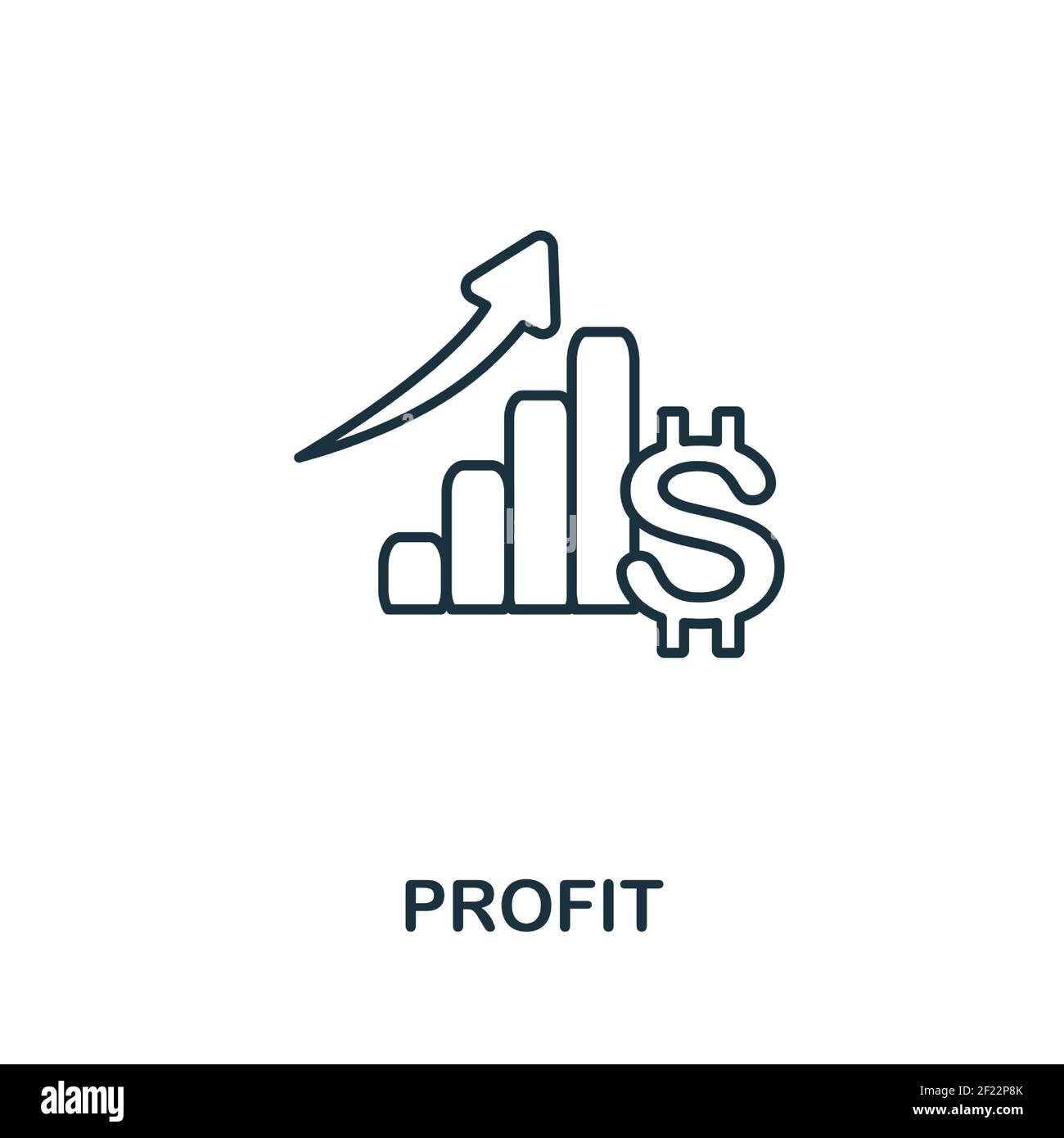 Profit icon. Simple illustration from startup collection. Creative ...
