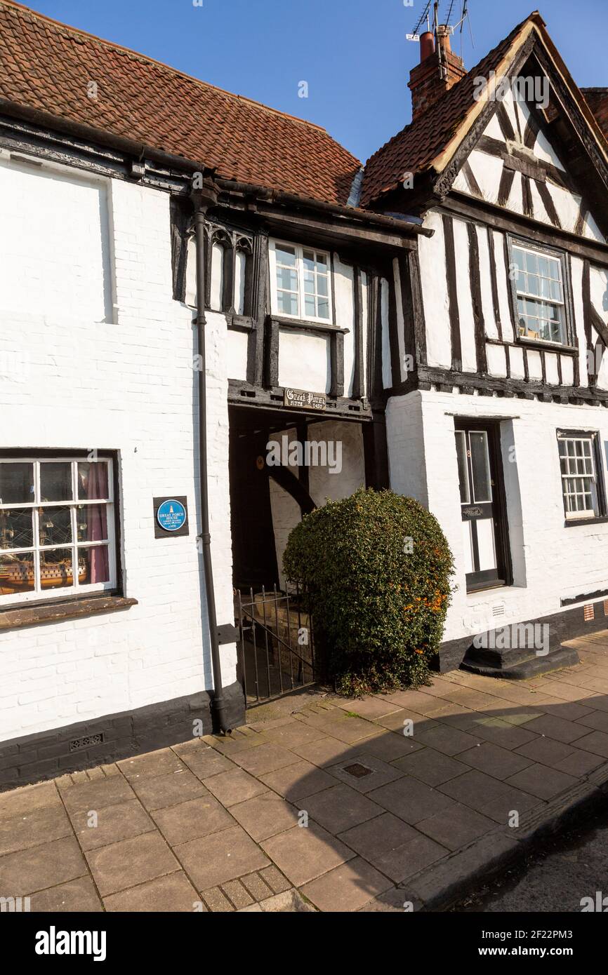 Great Porch House 15th century timber framed historic building, Devizes ...
