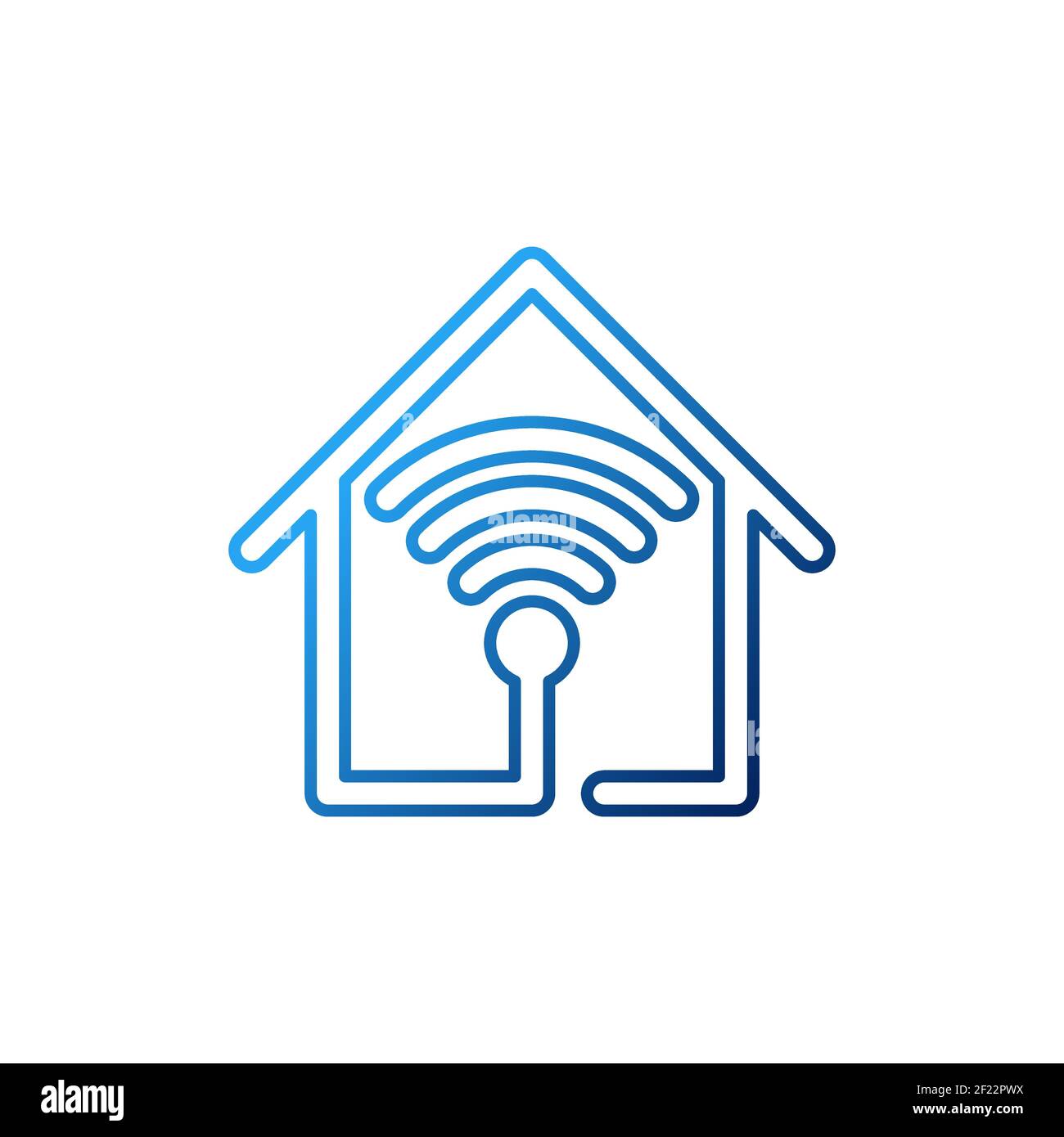 Smart Home Connection Icon Logo Vector design illustration. Smart home ...