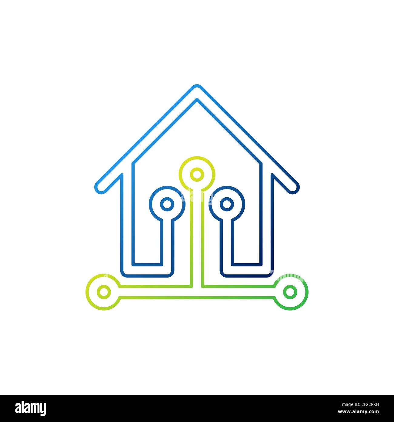 Smart Home Connection Icon Logo Vector design illustration. Smart home ...