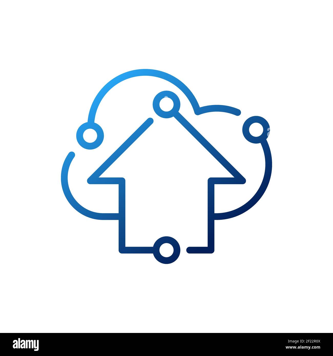 Smart Home Connection Icon Logo Vector design illustration. Smart home ...