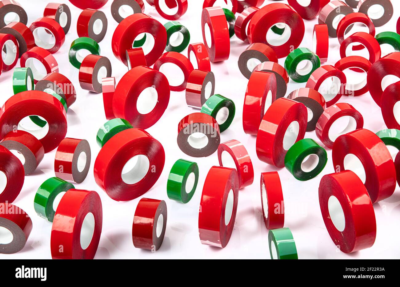 Double-sided tape adhesive on white background isolation. Double sided ...