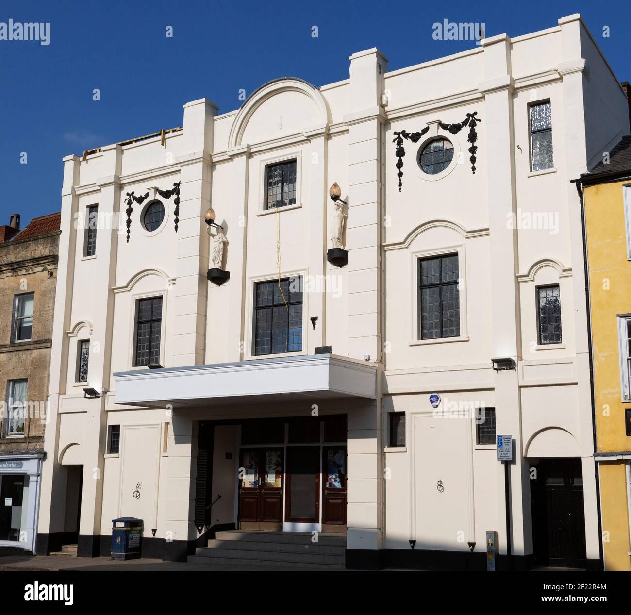 Art Deco architectural details of Palace cinema, Devizes, Wiltshire ...