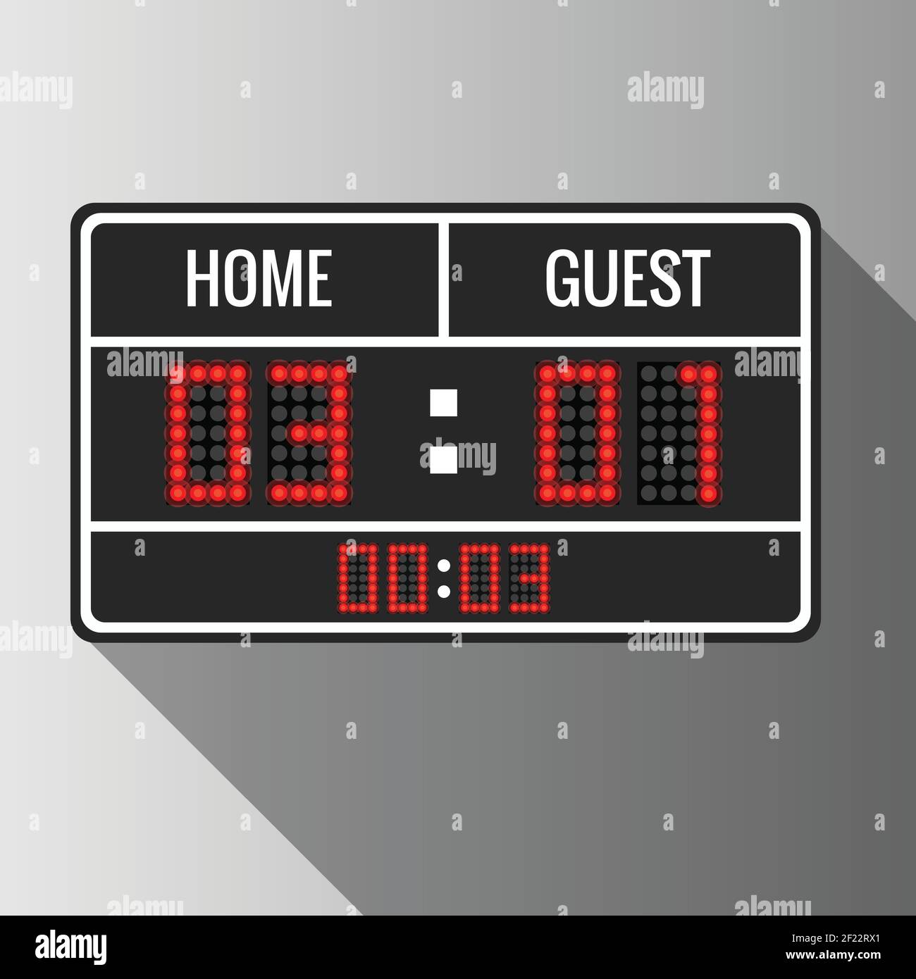 Sport vector scoreboard. Score game display, digital time information ...