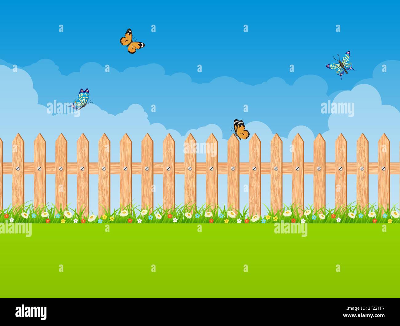 Blue fence wood Stock Vector Images - Alamy
