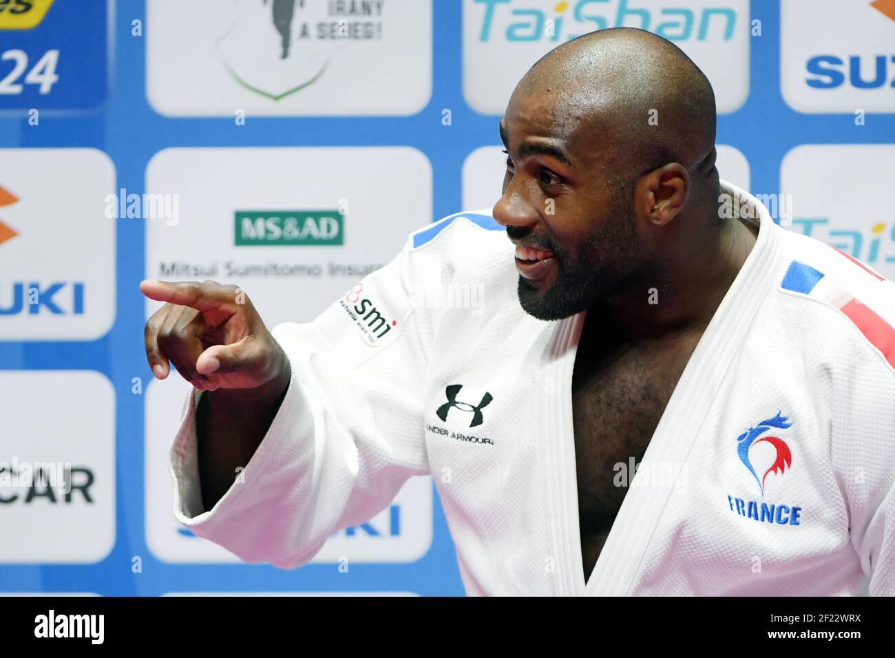 Teddy Riner (Fra) competes and wins his ninth world champion title in ...