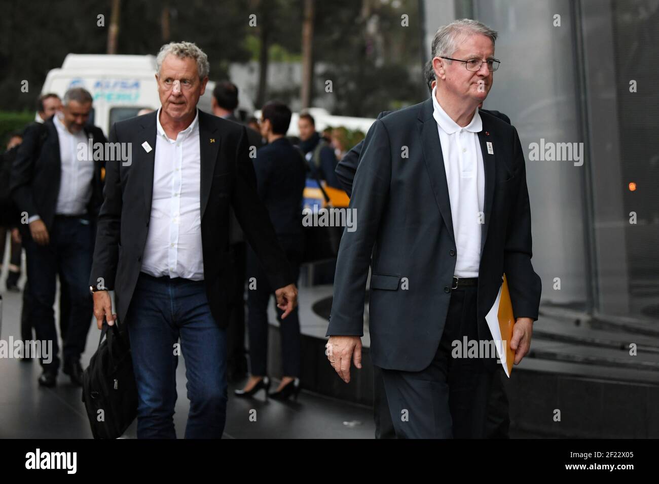 CIO member Guy Drut and NOC France President Denis Masseglia during ...