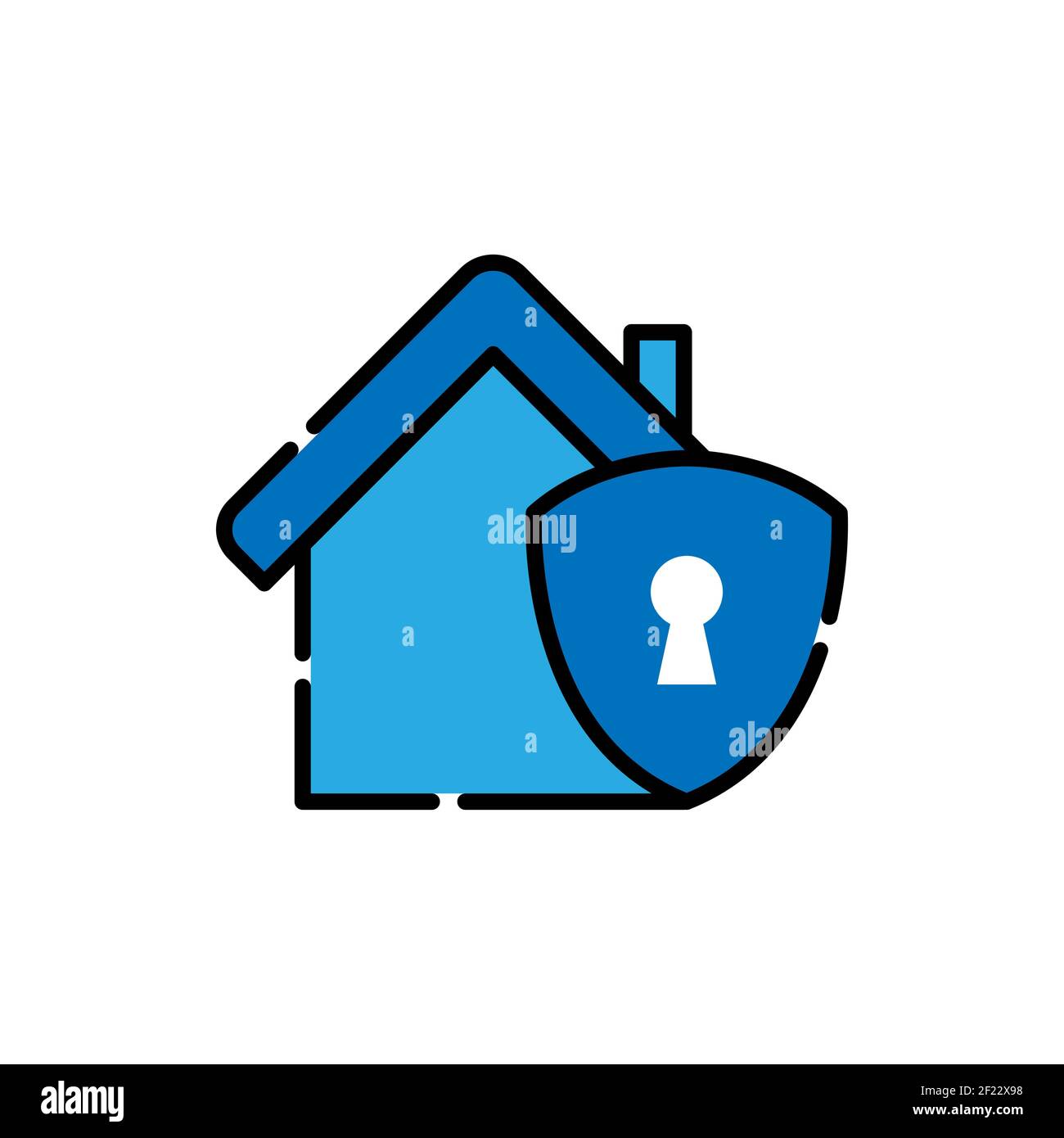 Home Security Logo Icon vector design illustration. Home Security with ...