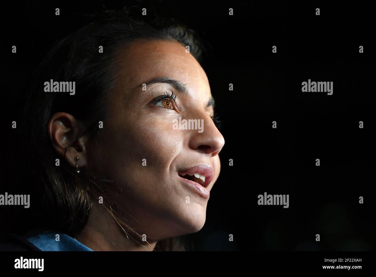 French boxer Sarah Ourahmoune during arrival of the French athletes of ...