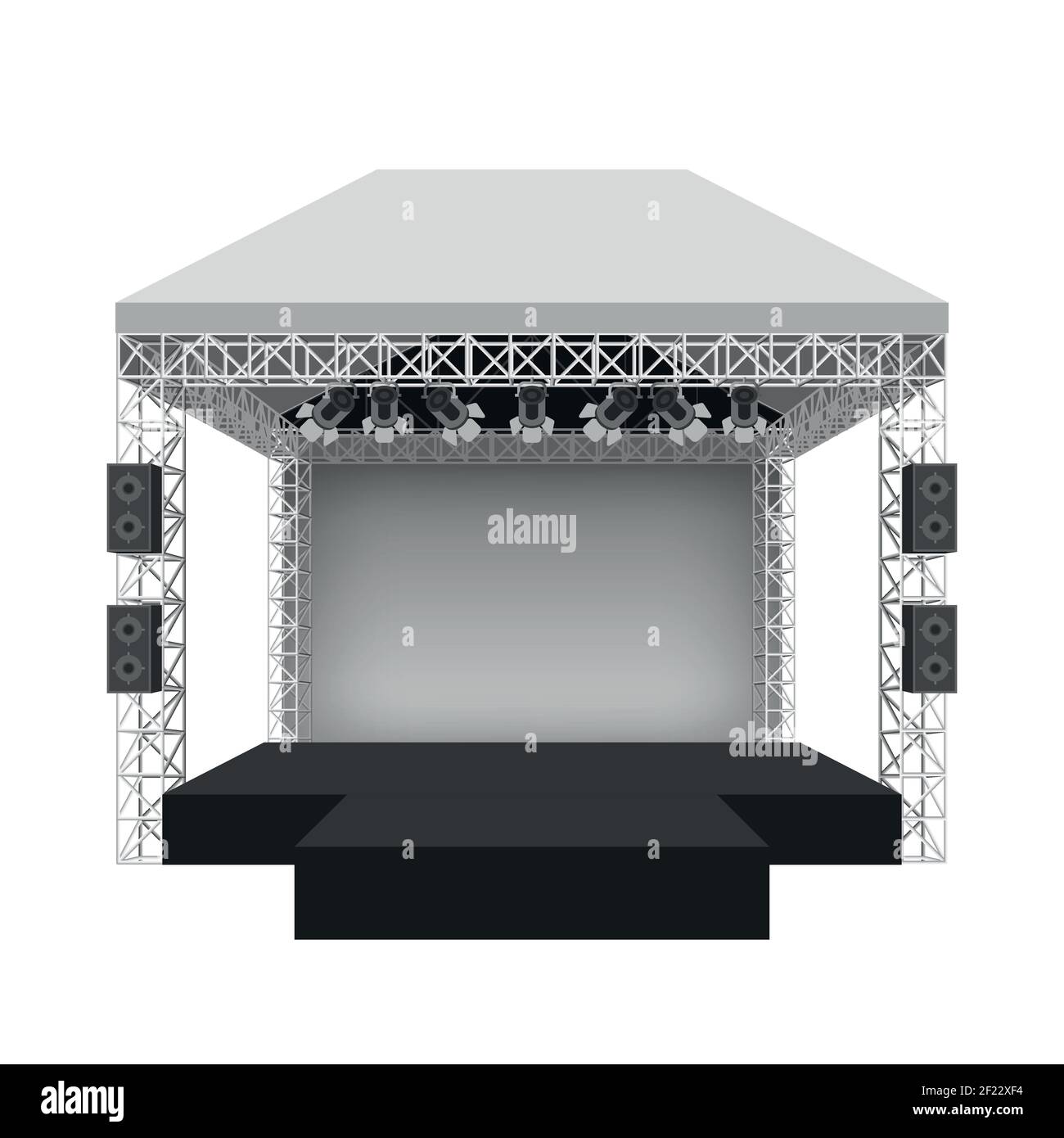 Podium concert stage. Performance show entertainment, scene and event ...