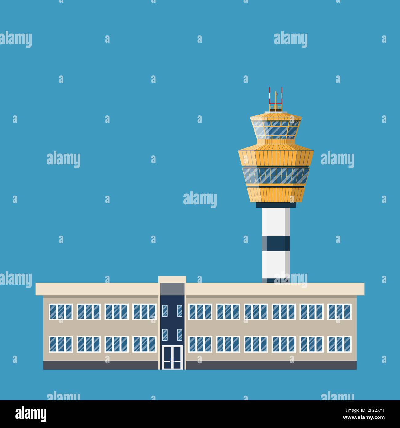 Airfield control tower Stock Vector Images - Alamy