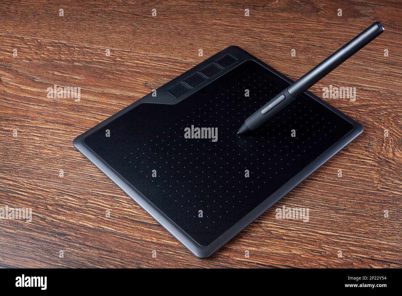 Ggraphic tablet drawing pad with digital pen stylus in the air Stock ...