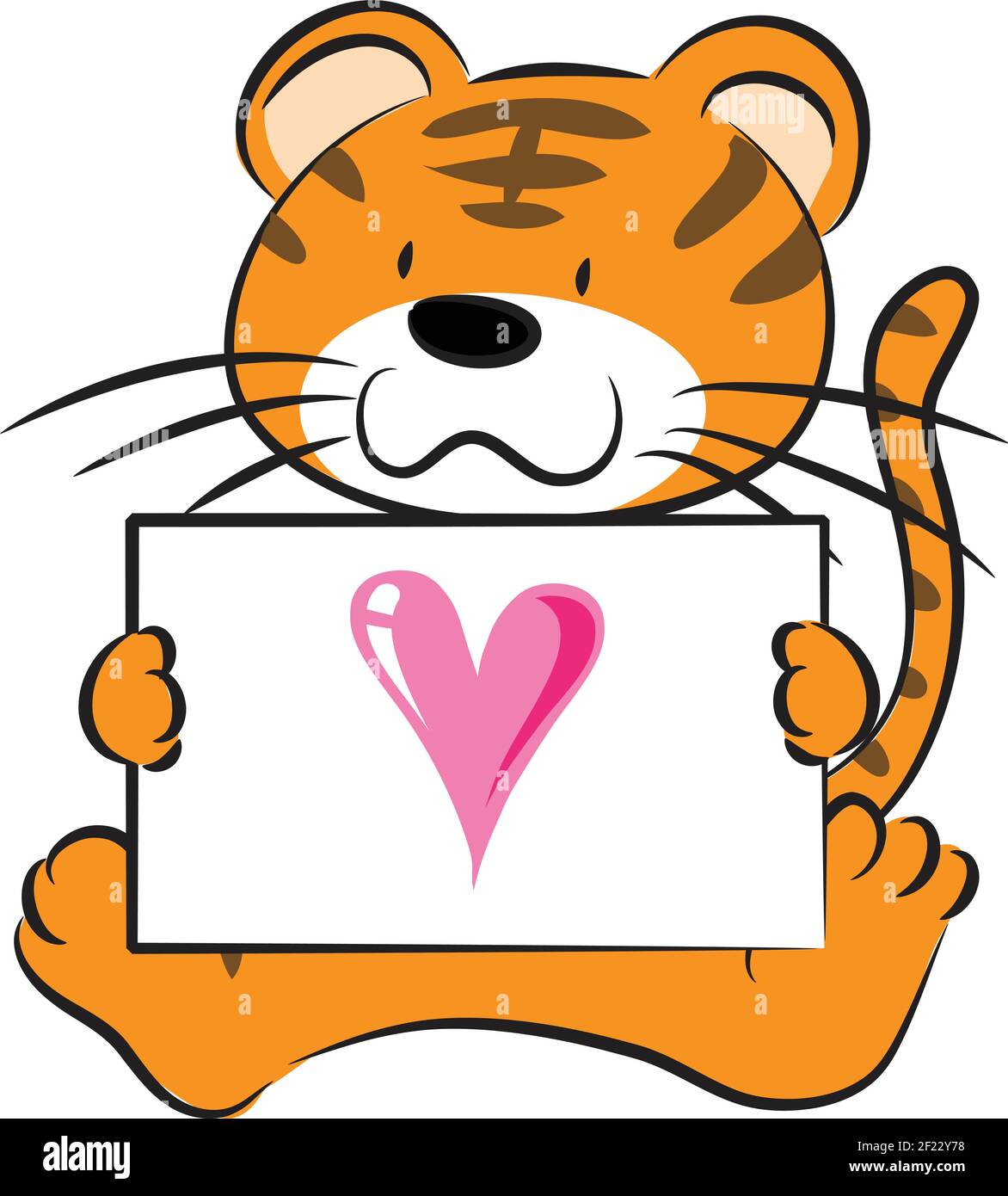 vector cartoon animals hold heart shape Stock Vector Image & Art - Alamy