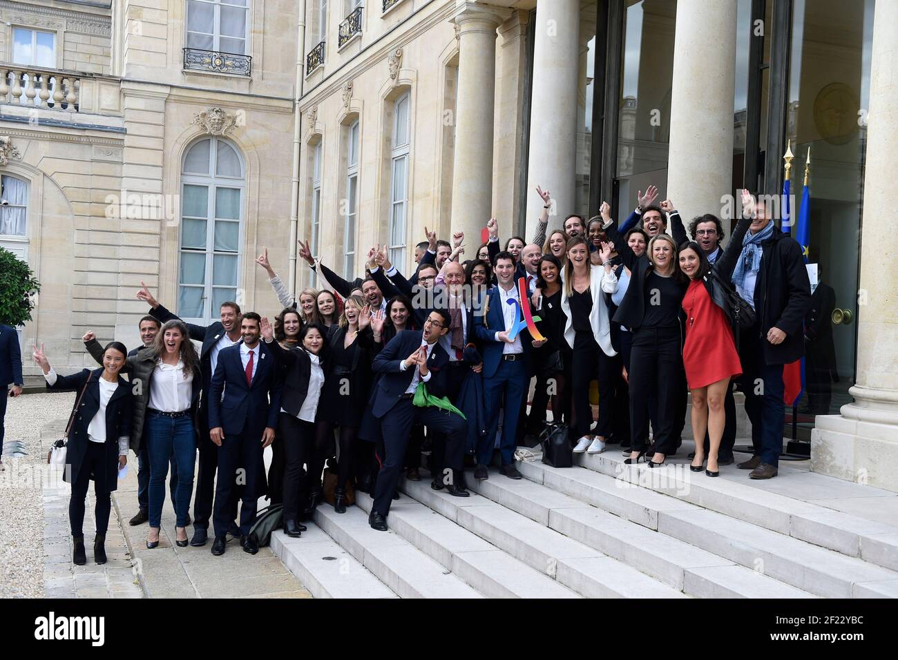 Paris 2024 Organisation committee during the reception in honor of the ...