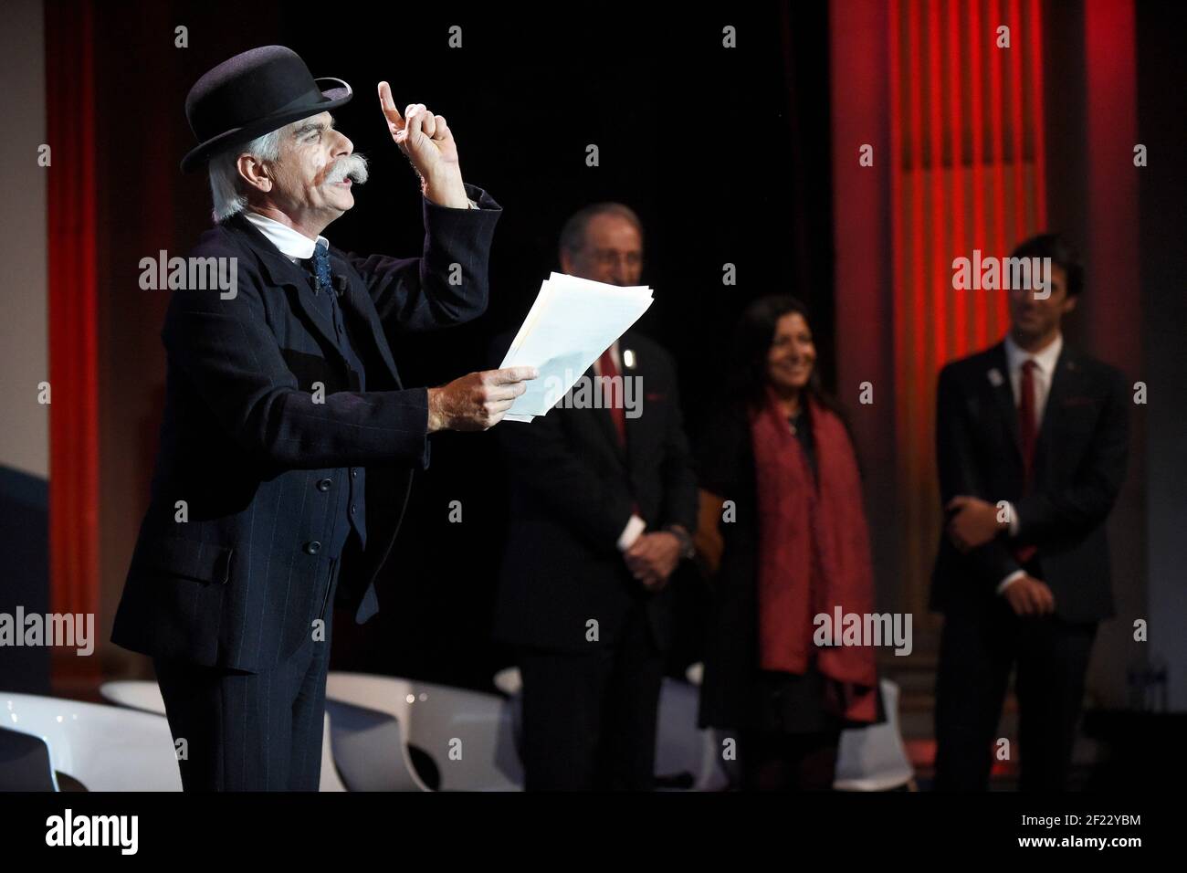 French actor Charles Berling plays Pierre de Coubertin during the ...