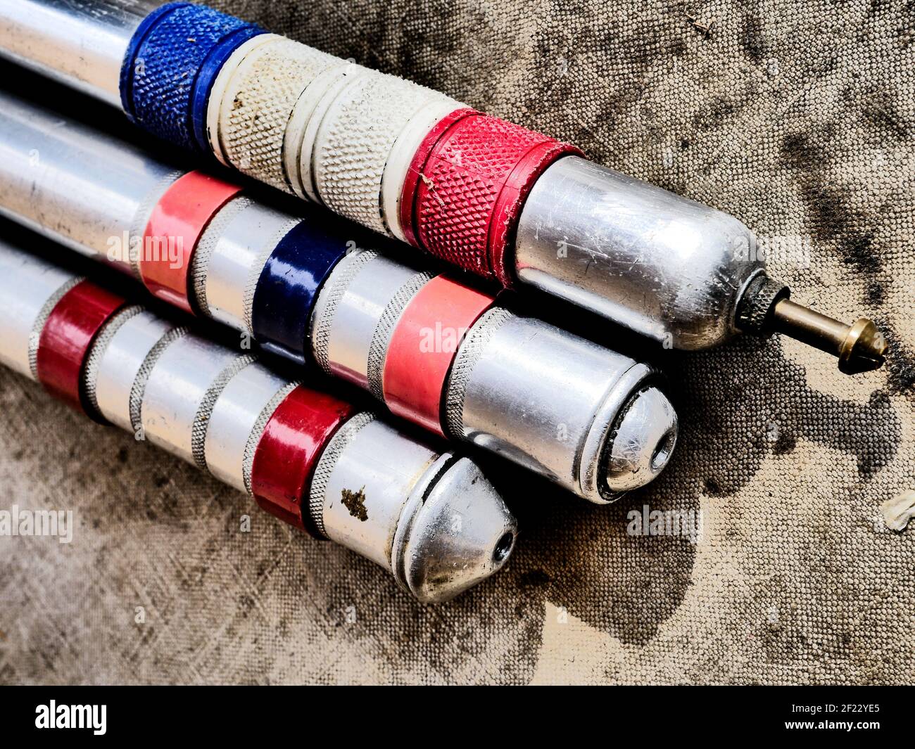 Vintage bicycle pumps, France Stock Photo - Alamy
