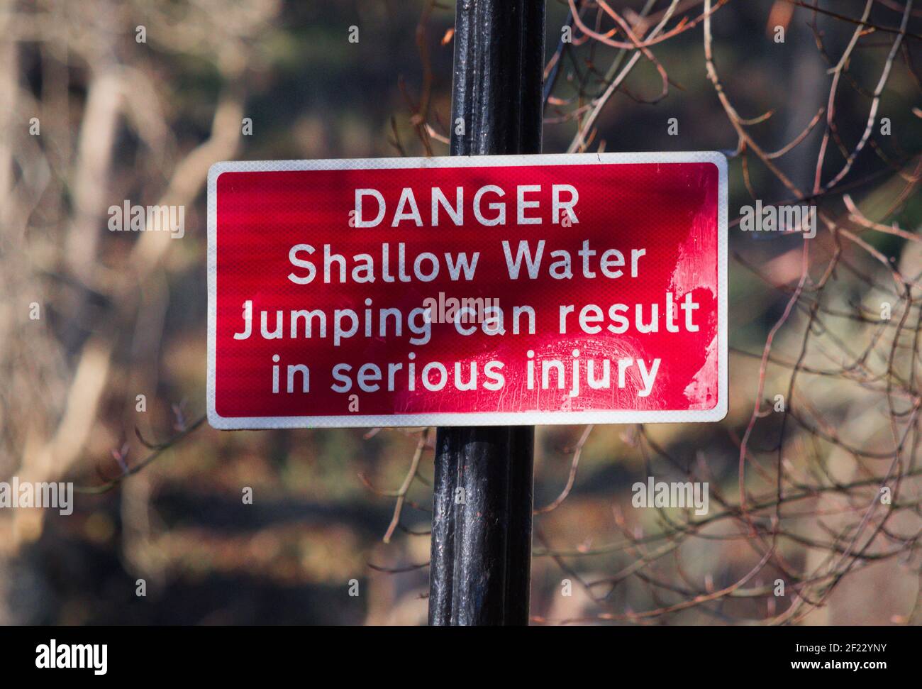Shallow water sign hi-res stock photography and images - Alamy