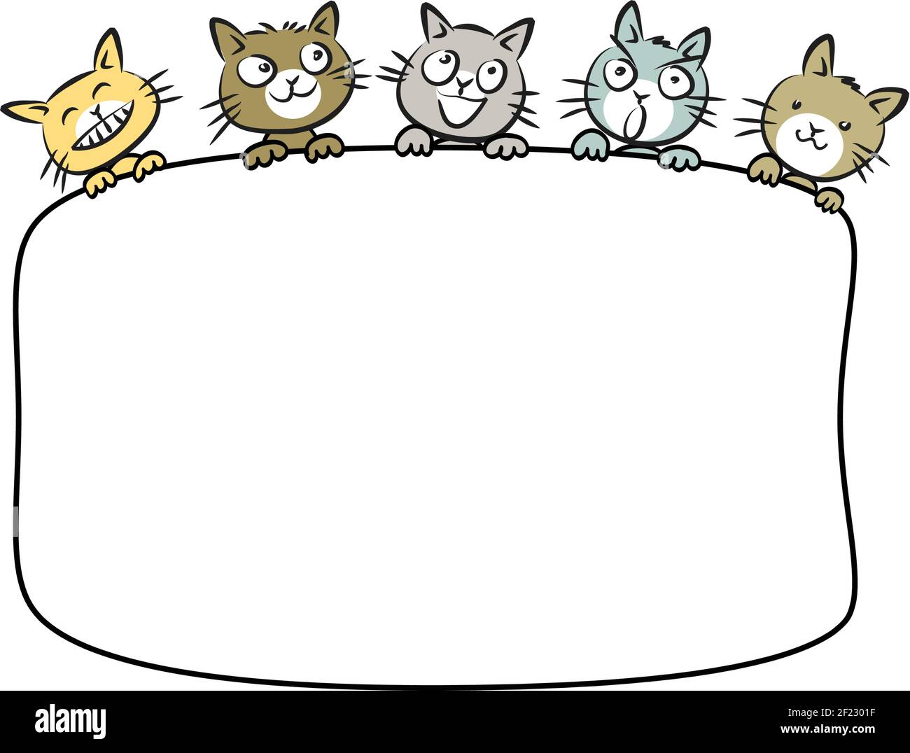 vector cartoon cat background Stock Vector Image & Art - Alamy