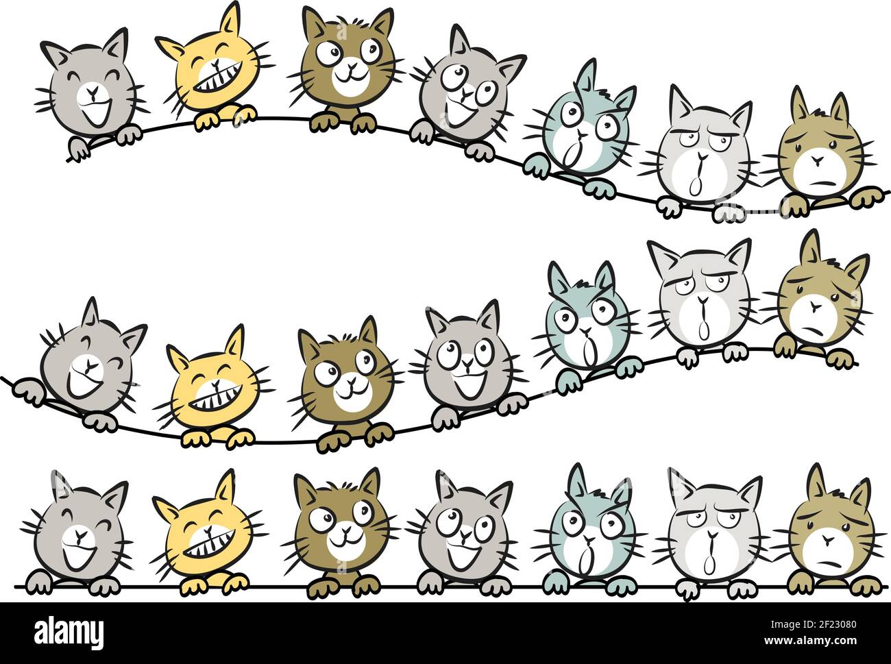 vector cartoon cat background Stock Vector Image & Art - Alamy
