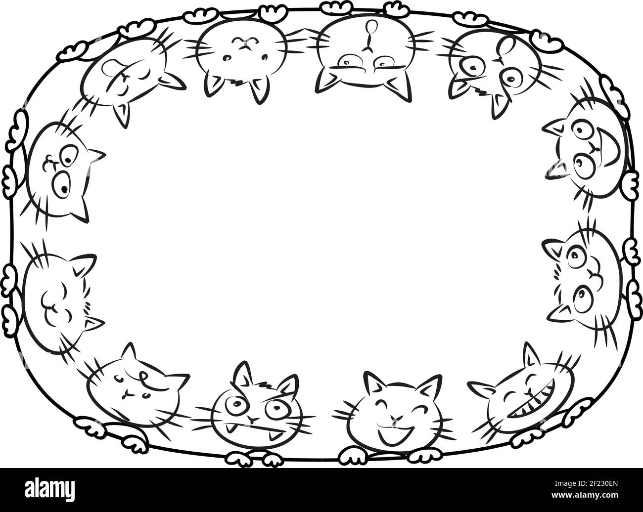 vector cartoon cat background Stock Vector Image & Art - Alamy