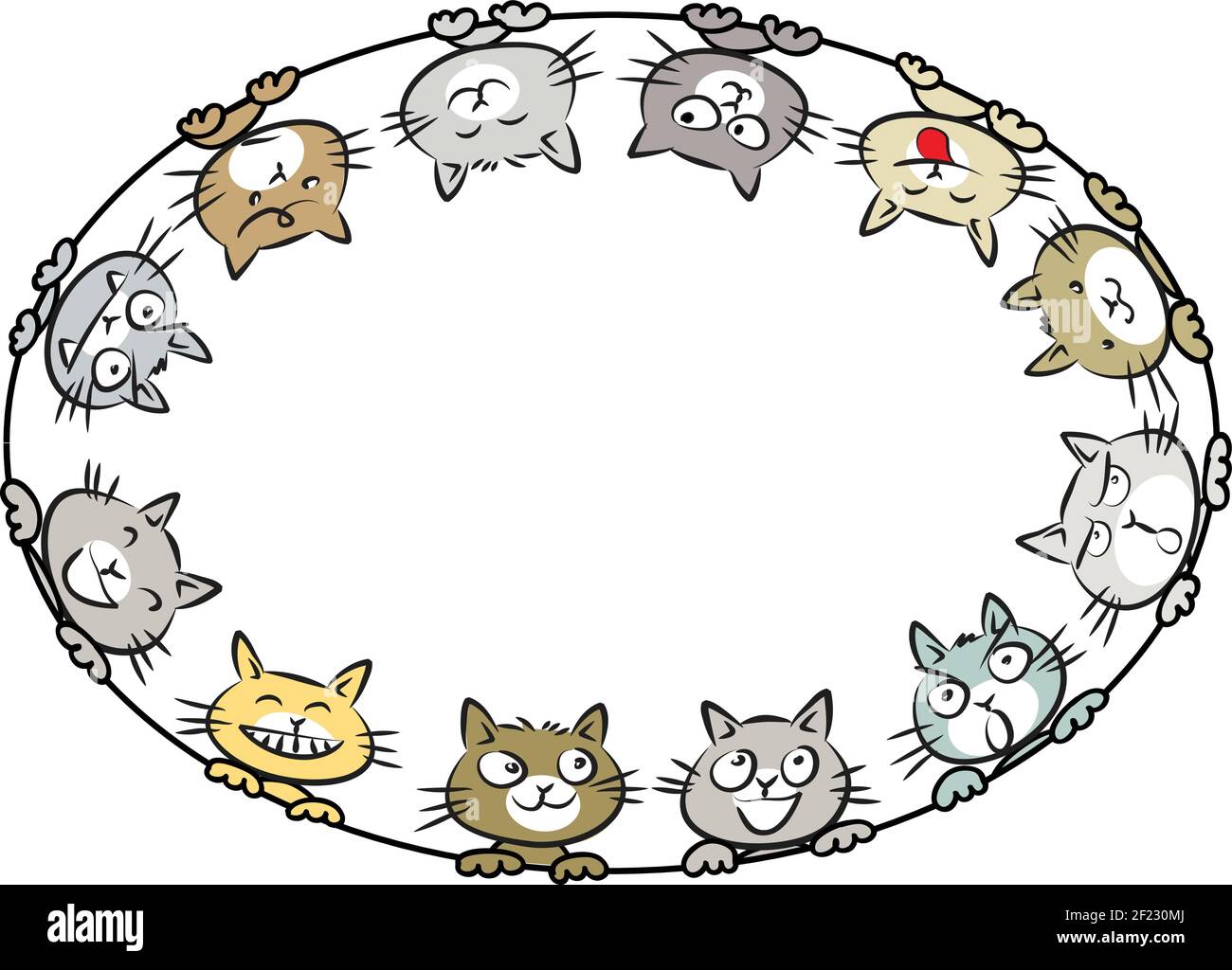 vector cartoon cat background Stock Vector Image & Art - Alamy