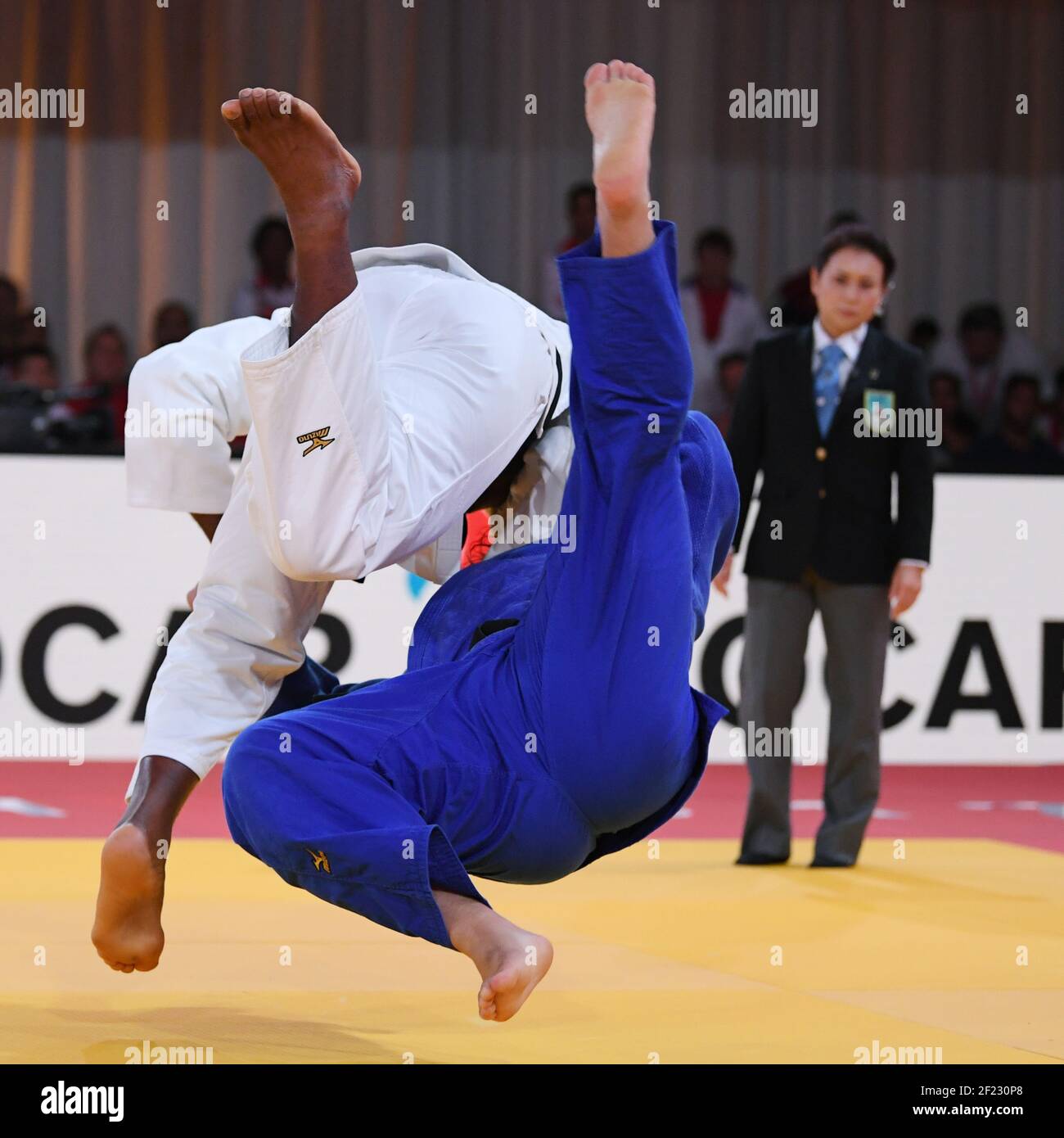 Teddy Riner competes (vs Temuulen Battulga/ MGL) during the quarter ...