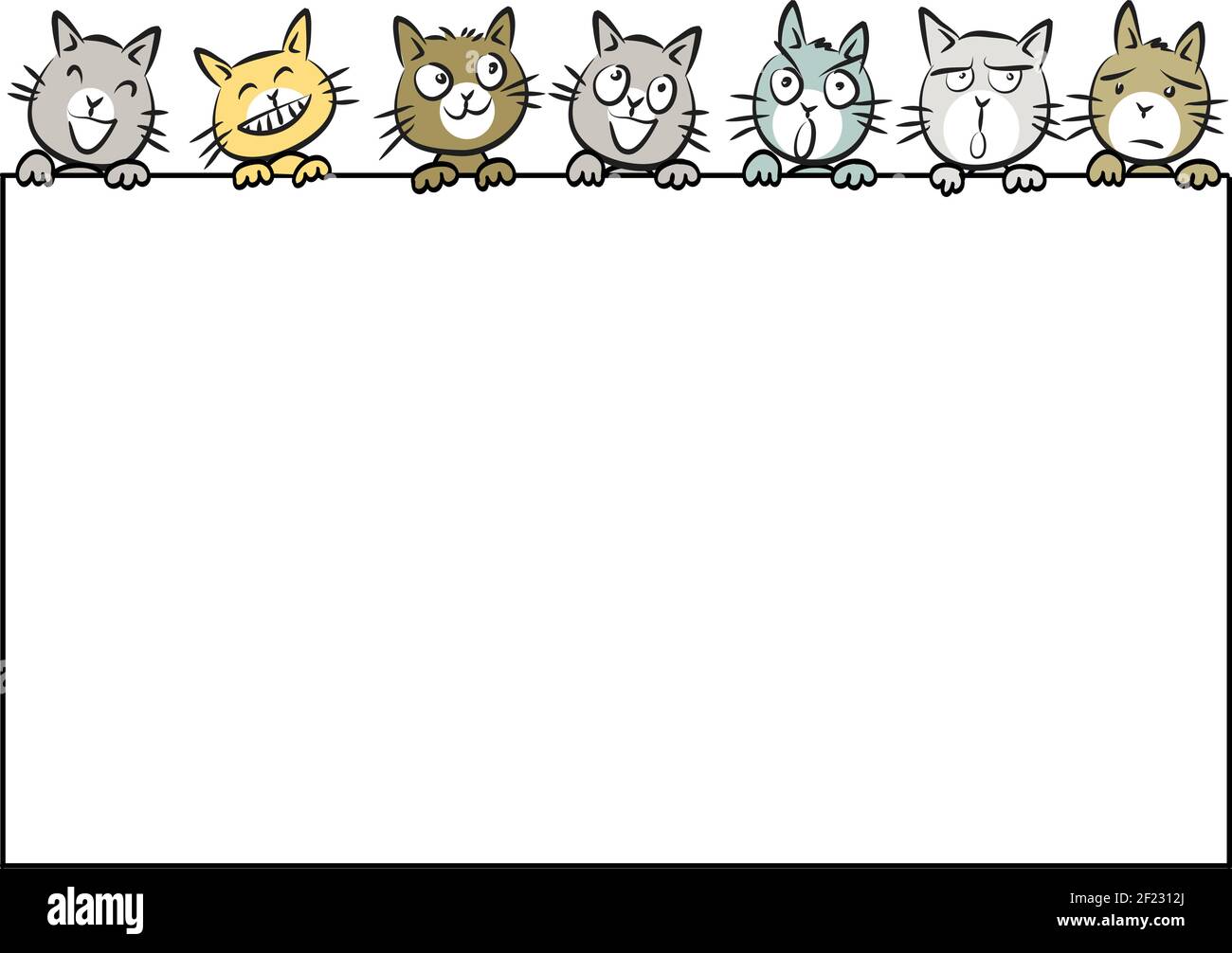 vector cartoon cat background Stock Vector Image & Art - Alamy